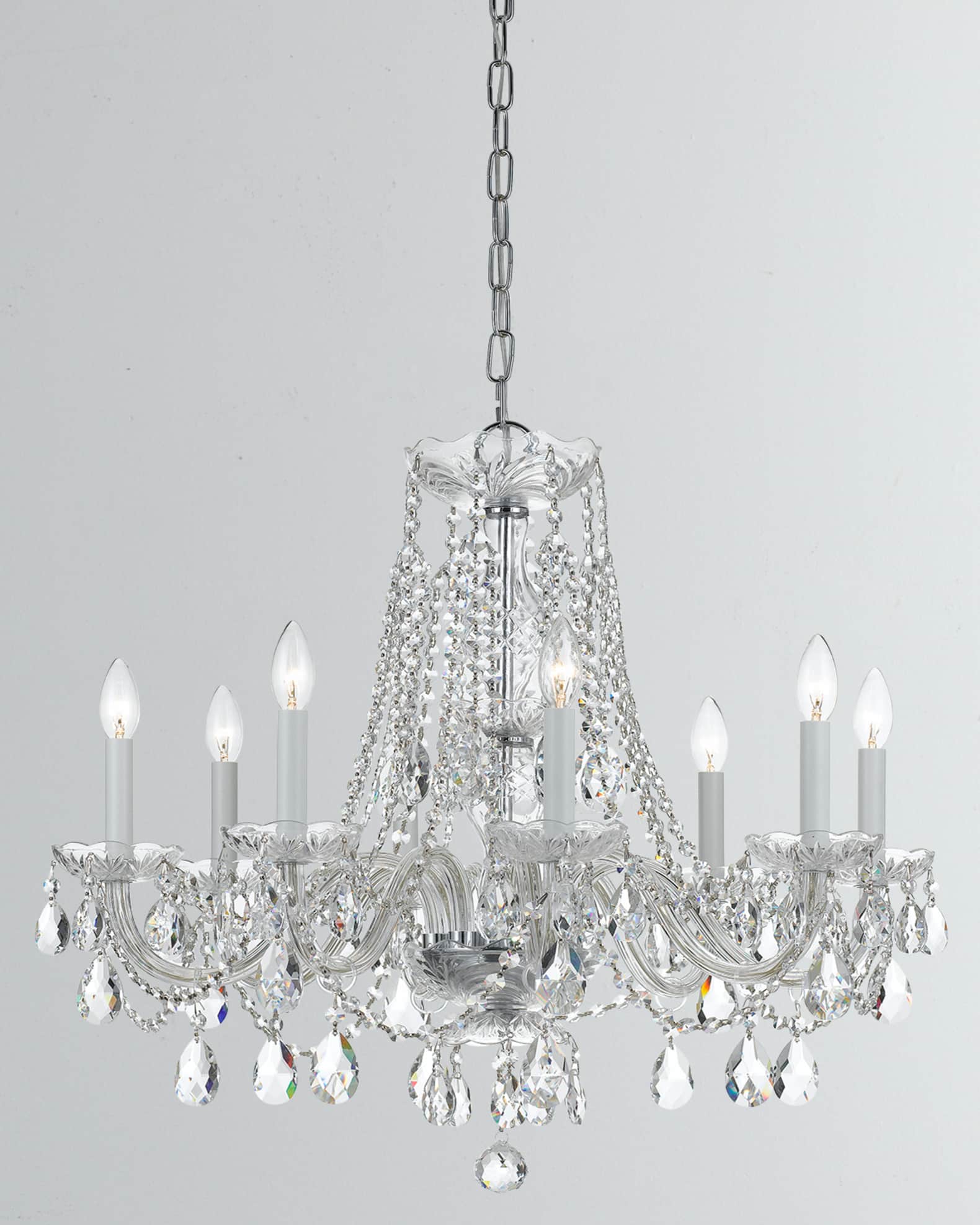 Crystorama Traditional Crystal 8-Light Crystal Chrome Chandelier ...