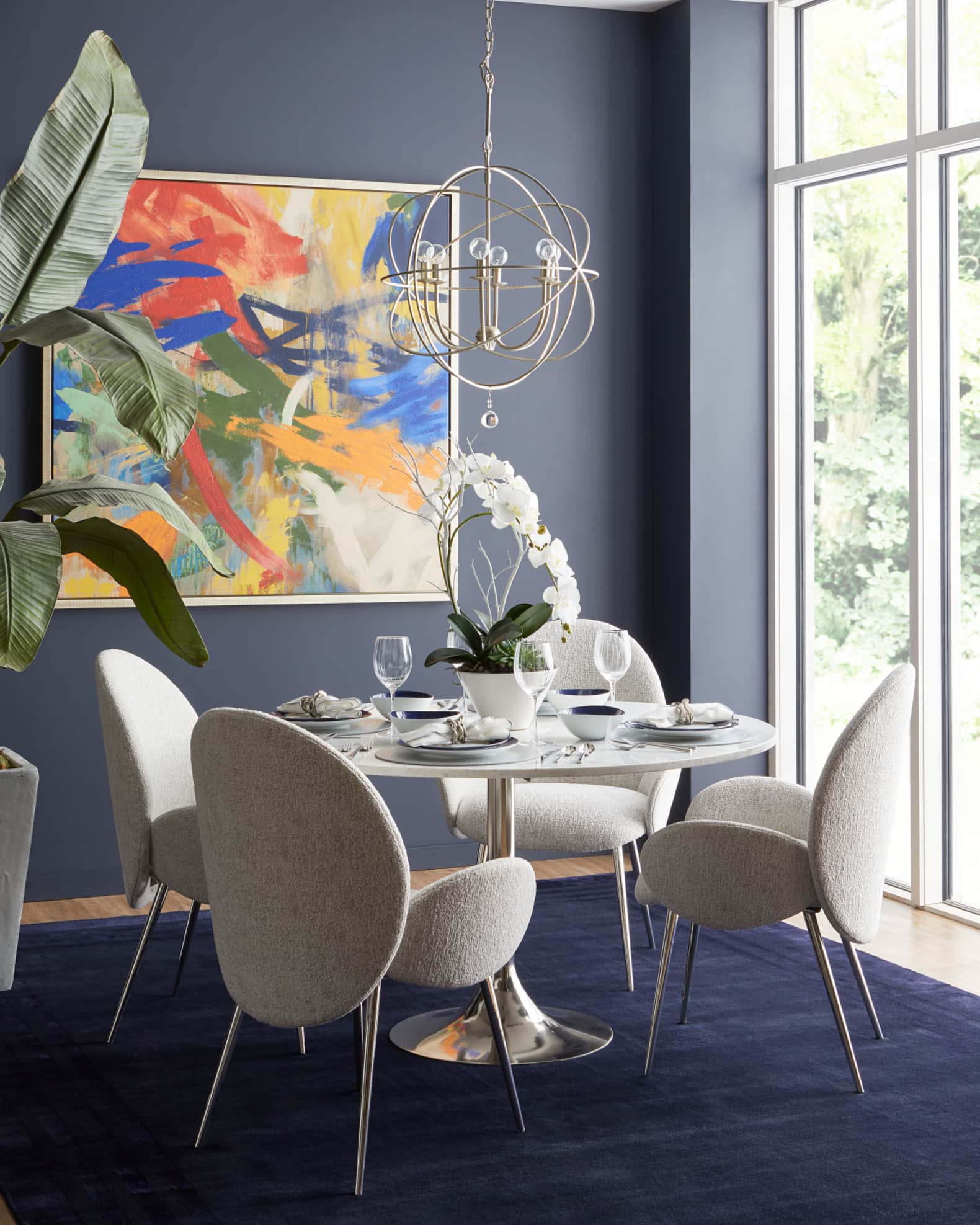 Crystorama Solaris 6-Light Silver Sphere Chandelier | Neiman Marcus