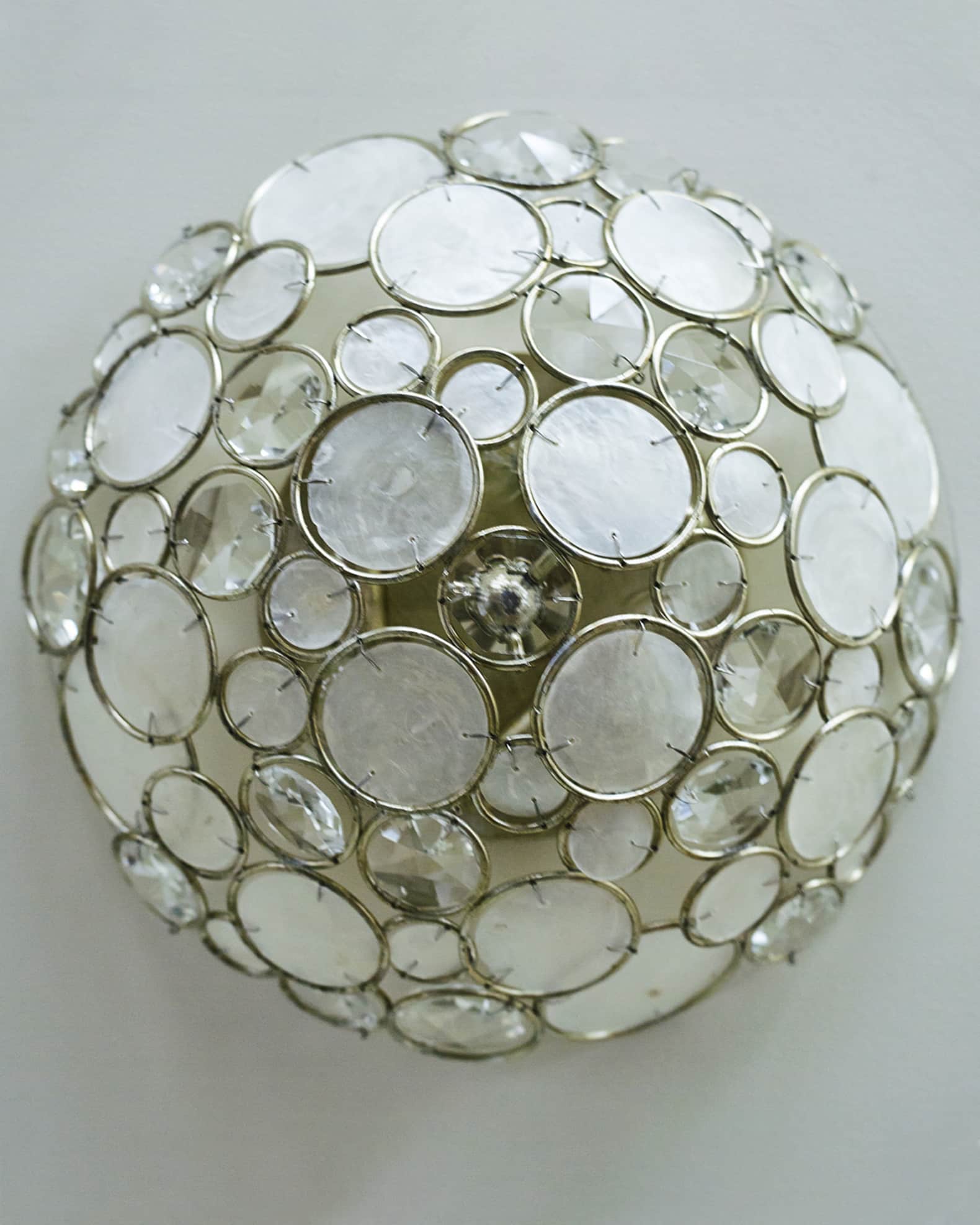 Crystorama Palla 3-Light Antiqued Silver Ceiling Mount | Neiman Marcus