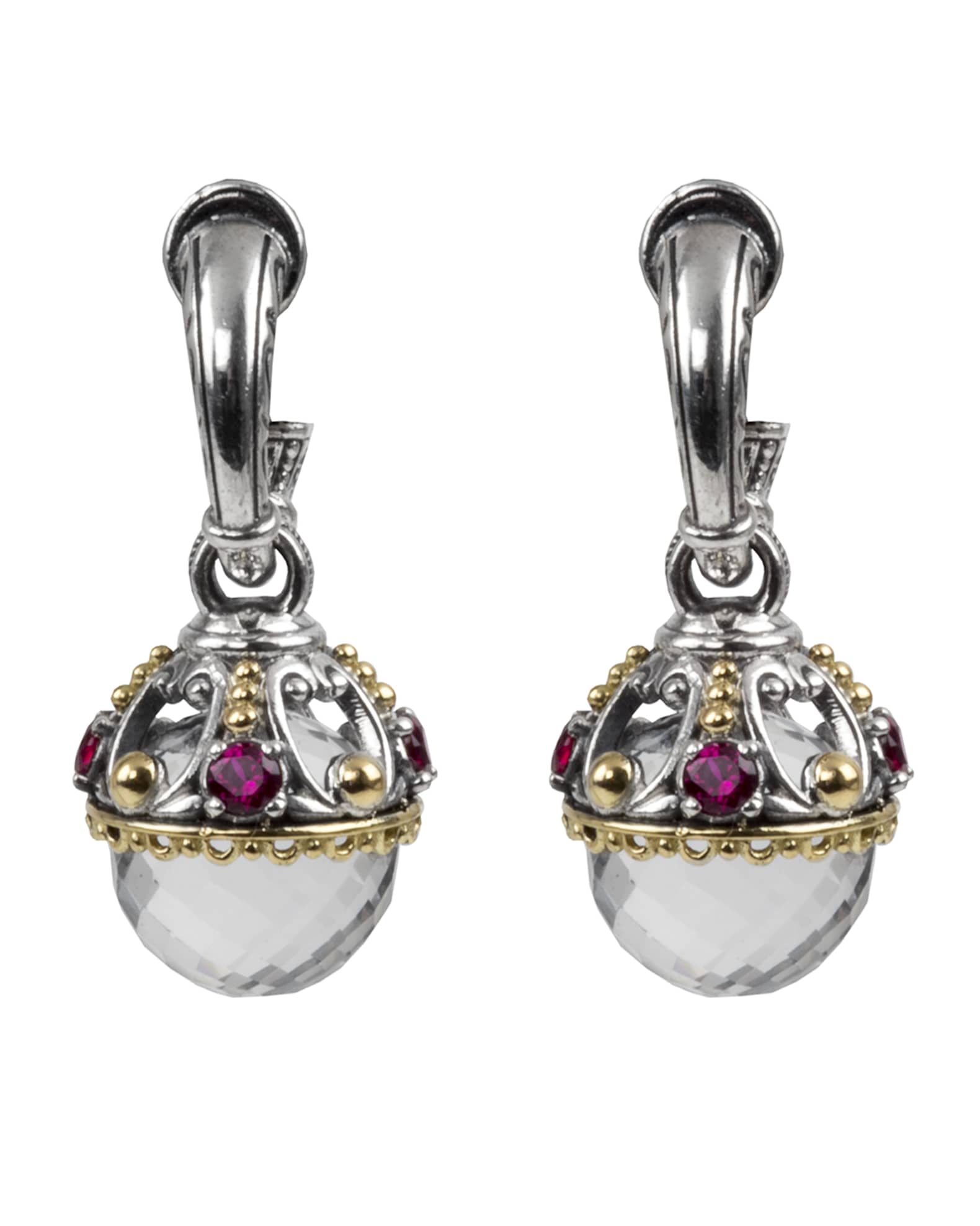 Konstantino Pythia Corundum & Crystal Drop Earrings | Neiman Marcus