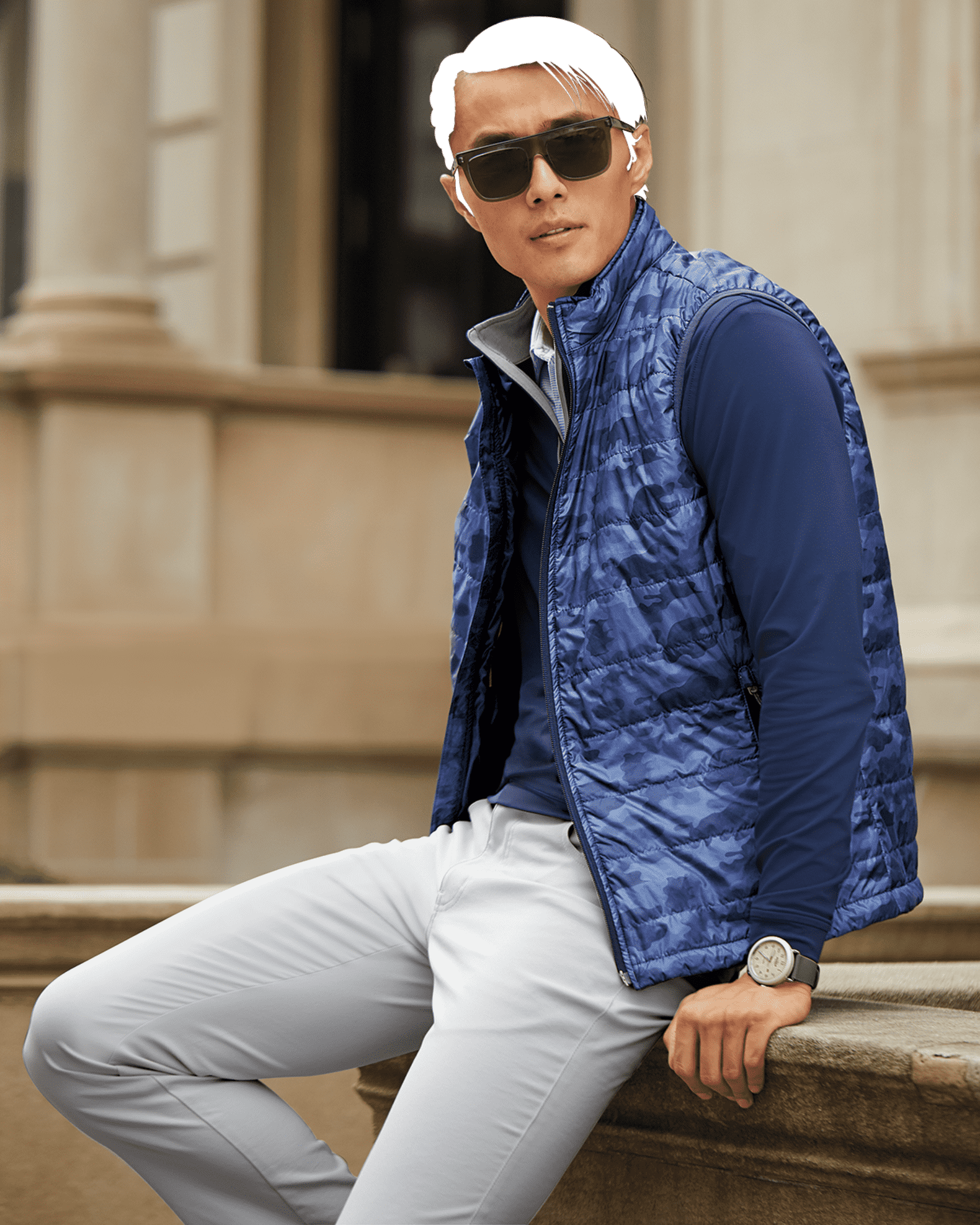 Peter Millar Men's Perth Half-Zip Loop Terry Sweatshirt | Neiman Marcus