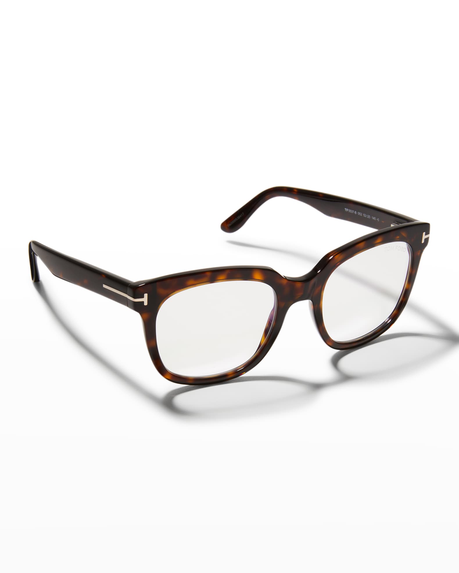 TOM FORD Blue Light-Blocking Square Transparent Acetate Optical Frames ...