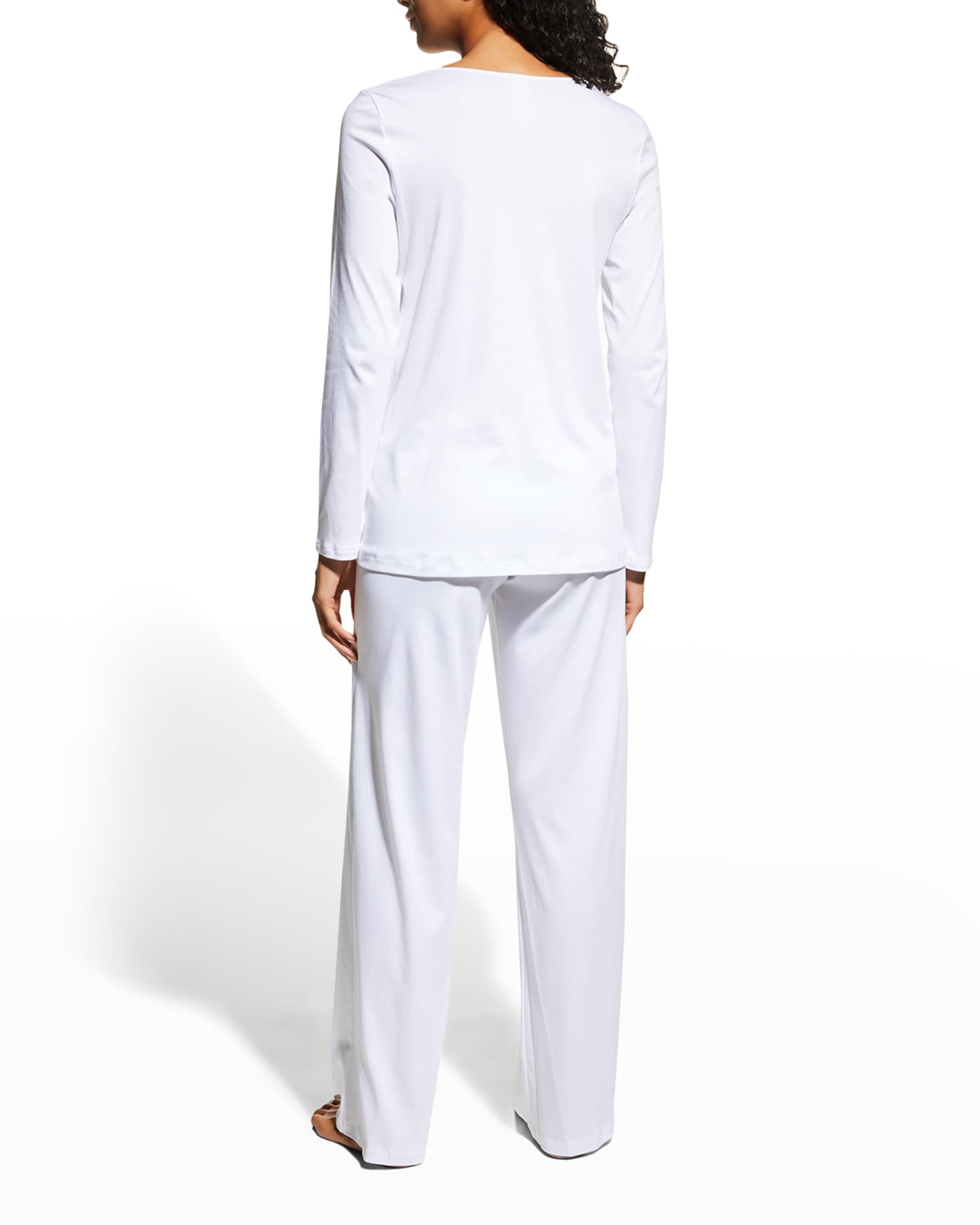 Hanro Moments Long Sleeve Pajama Set | Neiman Marcus