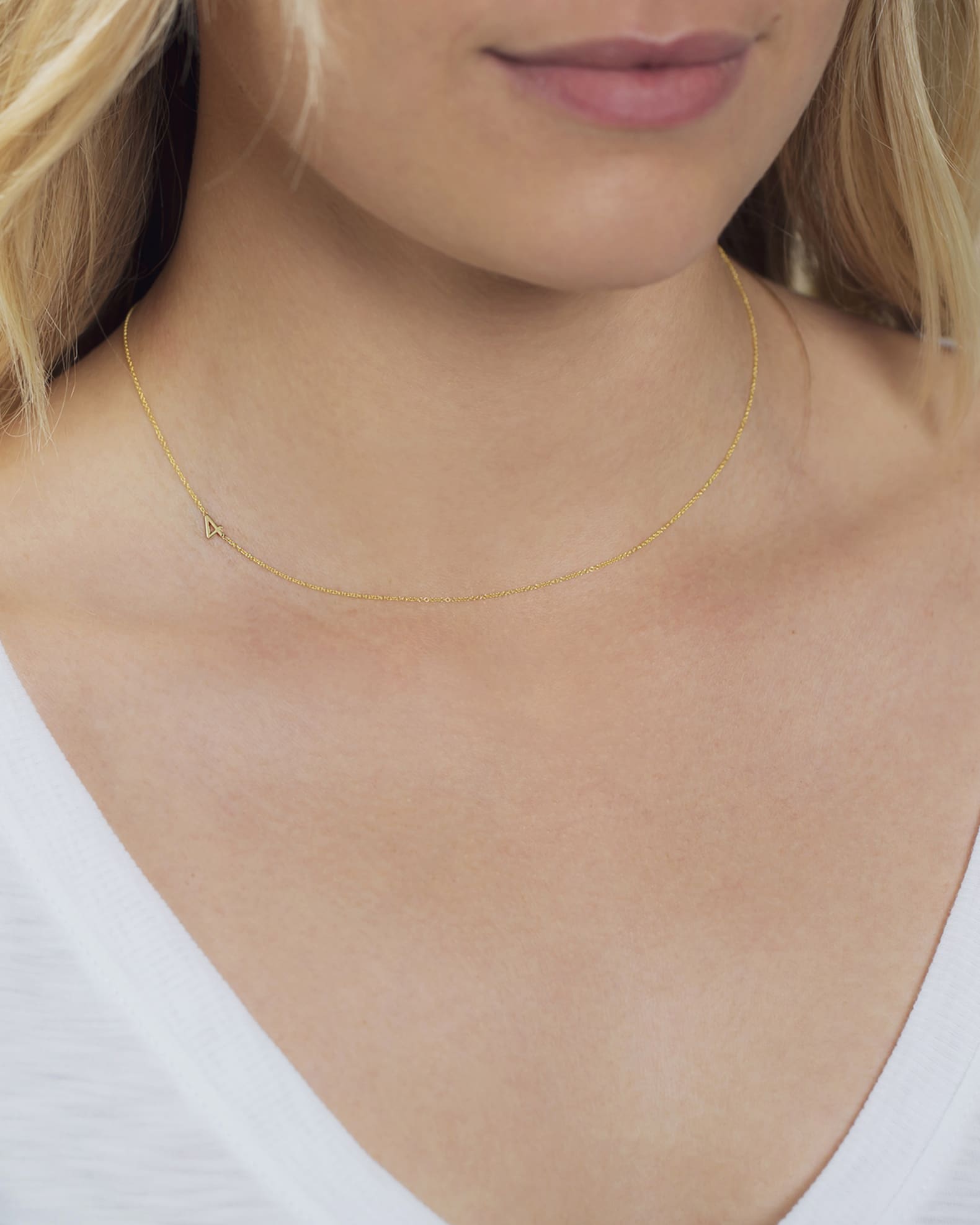 Maya Brenner Designs Mini Number Necklace, Yellow Gold | Neiman Marcus