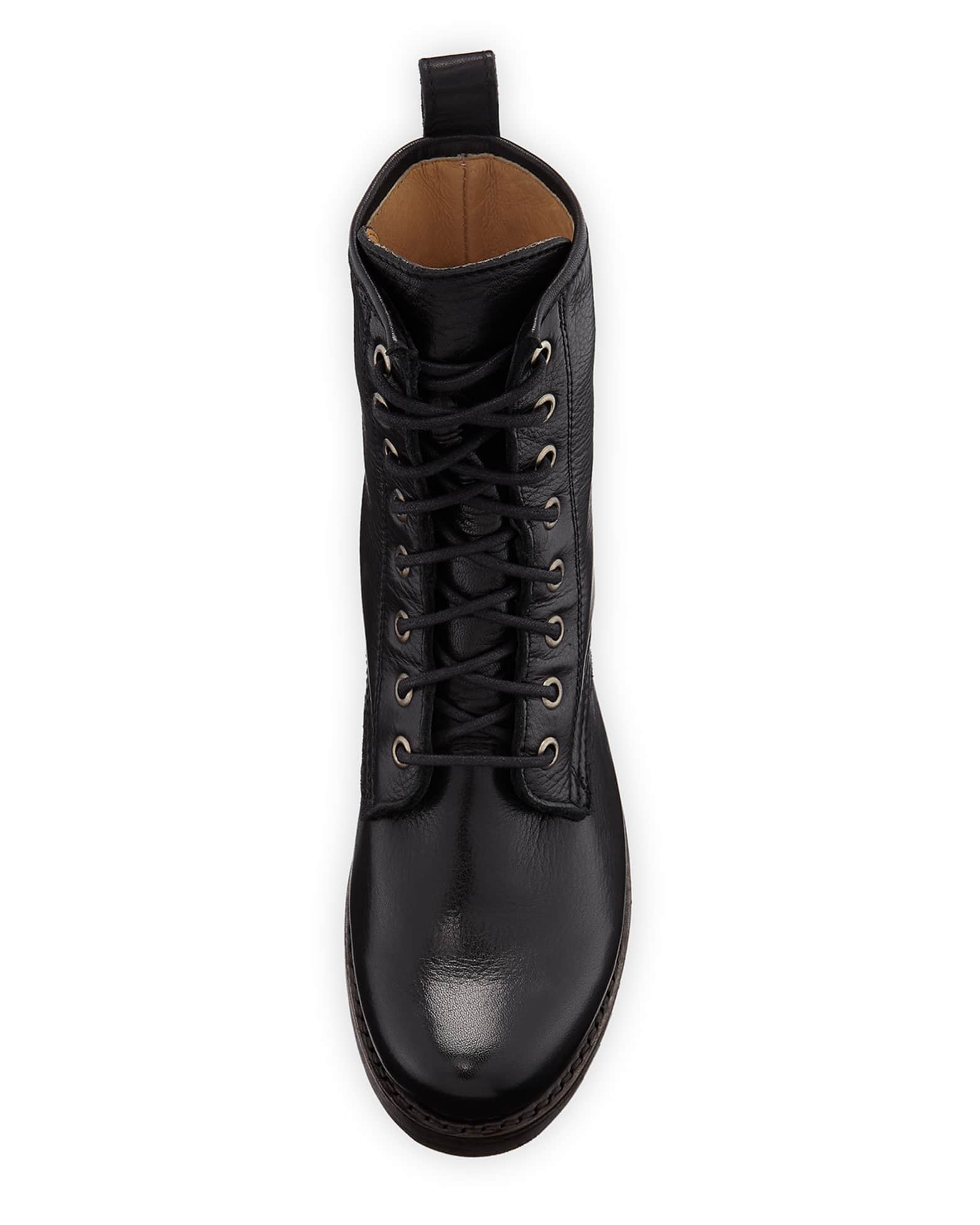 Frye Veronica Leather Combat Booties | Neiman Marcus