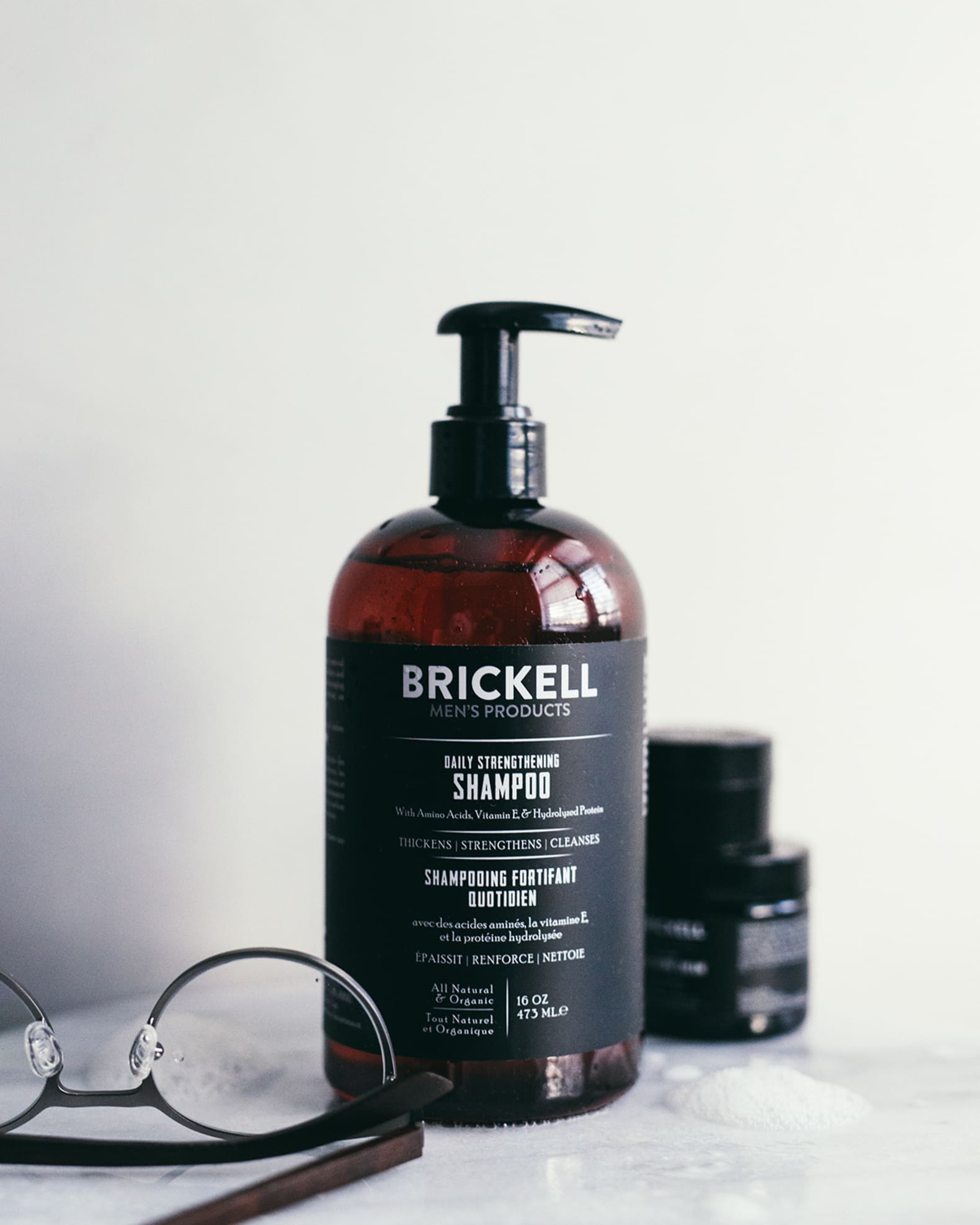Brickell Men's Products 8 oz. Daily Strengthening Shampoo | Neiman Marcus