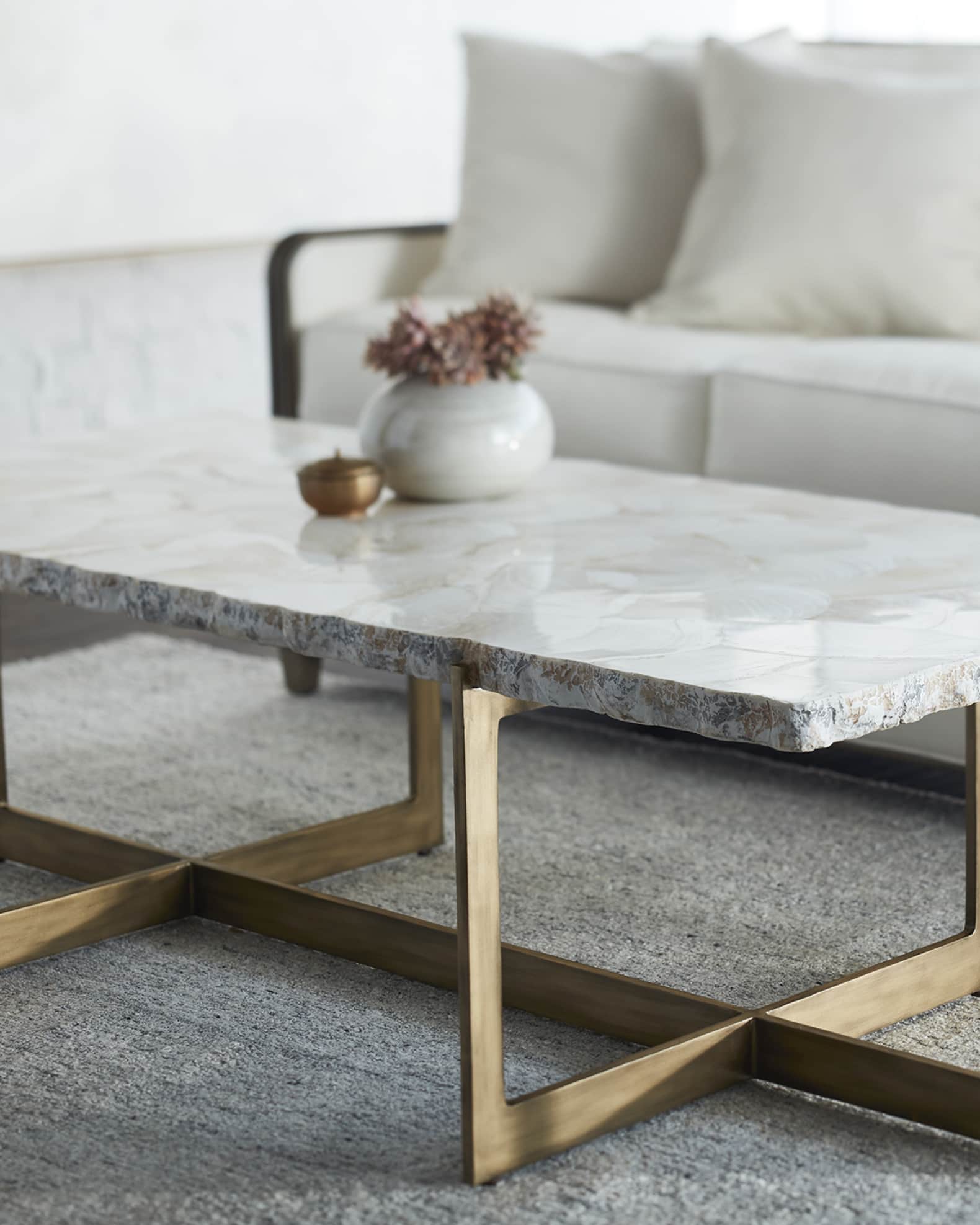 Palecek Durham Fossilized Clam Coffee Table | Neiman Marcus