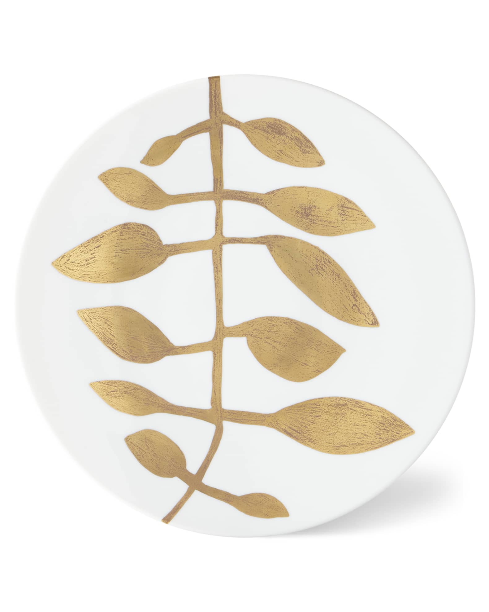 Haviland & Parlon Daphne White Gold-Leaf Buffet Plate | Neiman Marcus