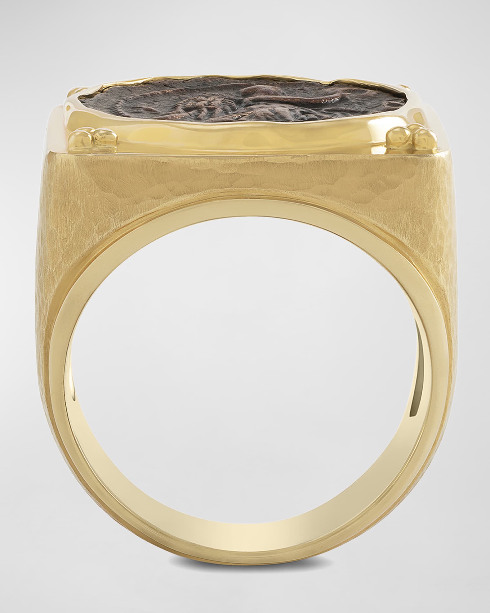 Jorge Adeler Men's 18K Yellow Gold Victoria Coin Ring | Neiman Marcus