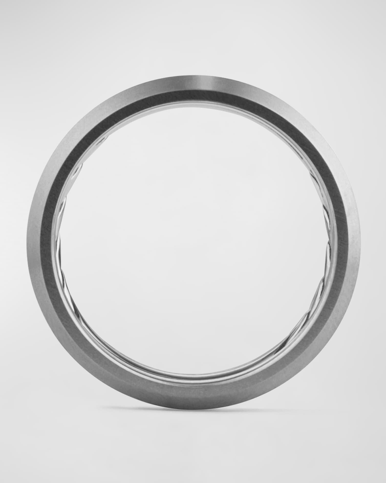 David Yurman Men's Streamline Beveled Band Ring in Gray Titanium, 8.5mm ...