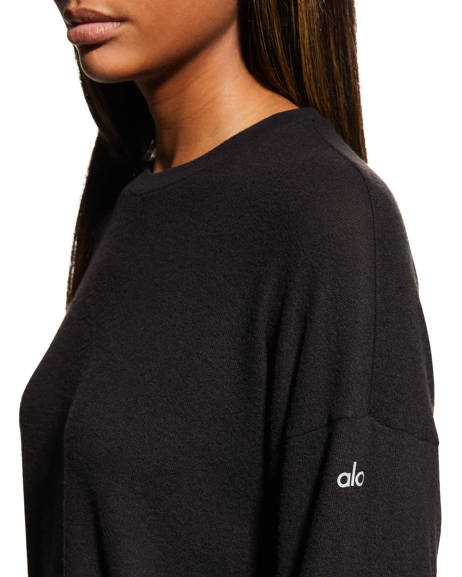 Alo Yoga Soho Crewneck Pullover Sweatshirt | Neiman Marcus