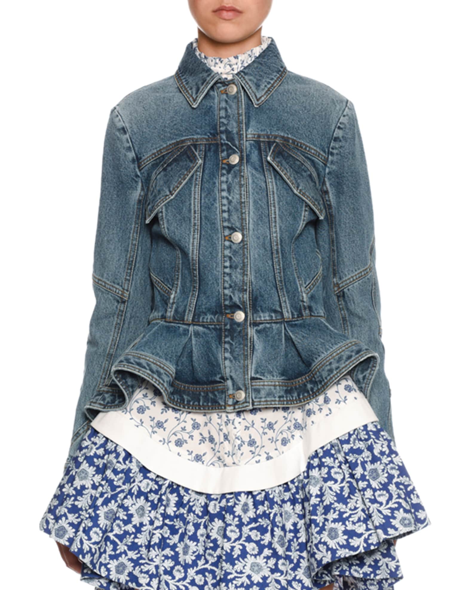 Denim Peplum Jacket and Matching Items | Neiman Marcus