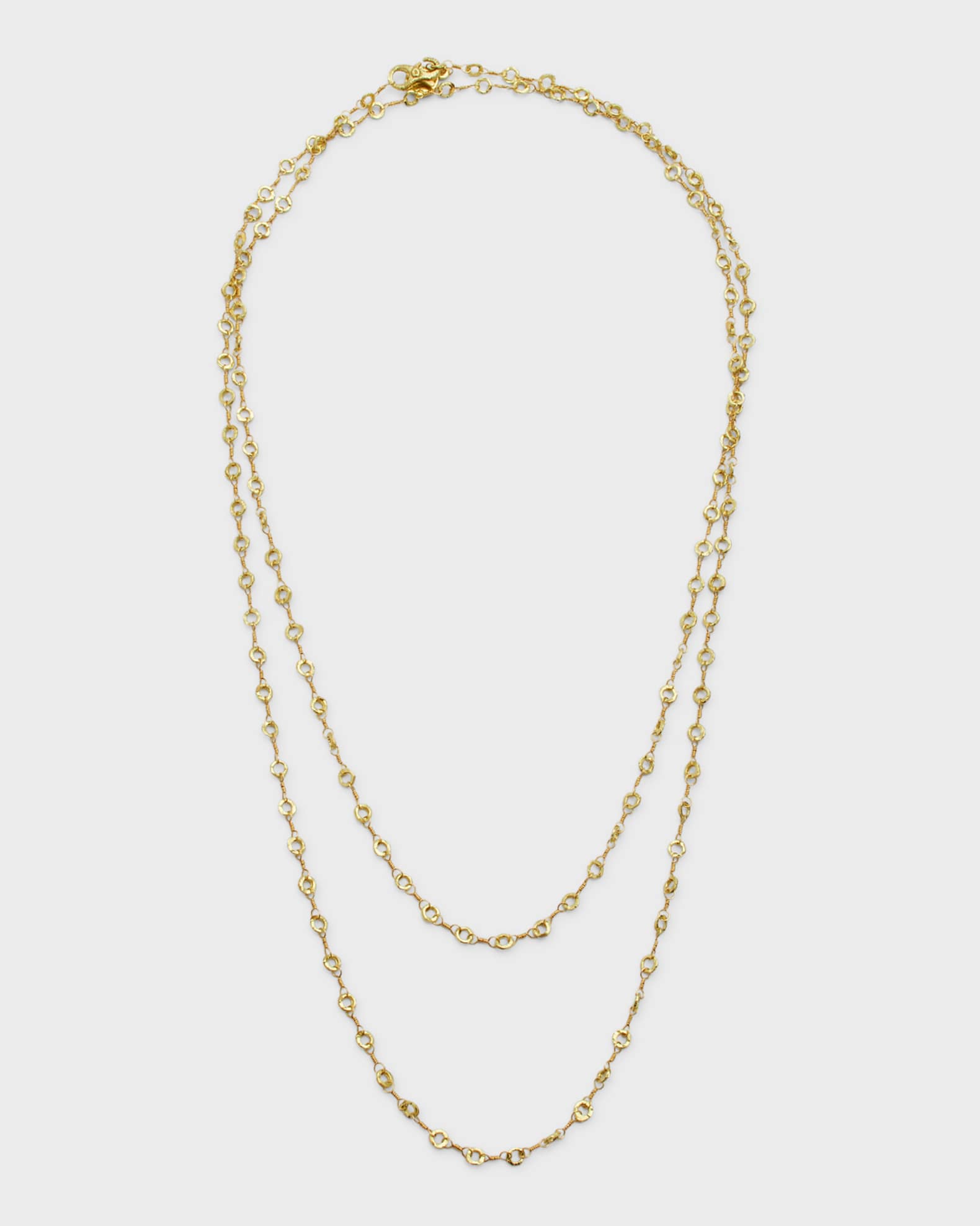 Dominique Cohen Small Carved Opera Chain Necklace, 42" | Neiman Marcus