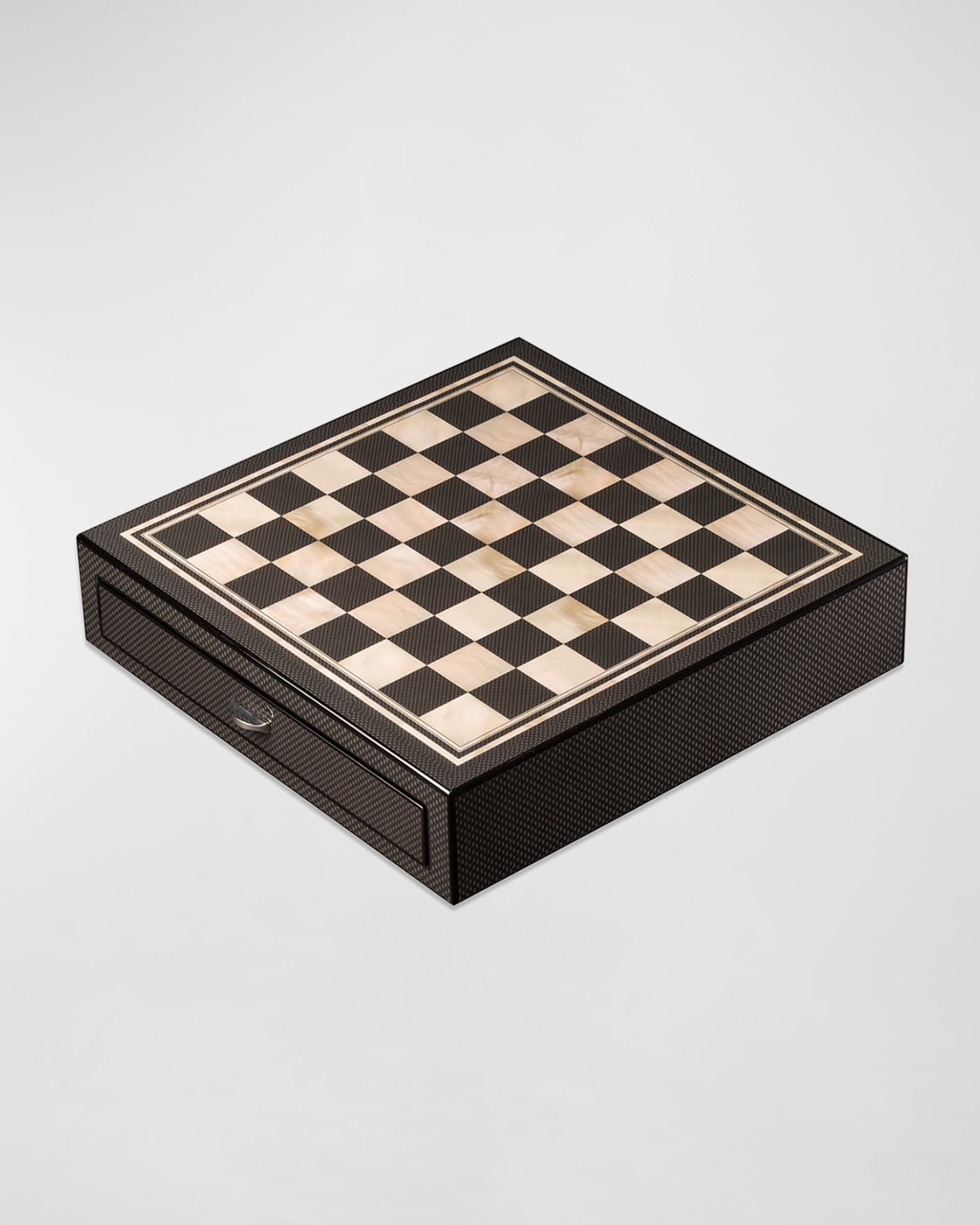 Bey-Berk Carbon Fiber-Design Chess Set | Neiman Marcus