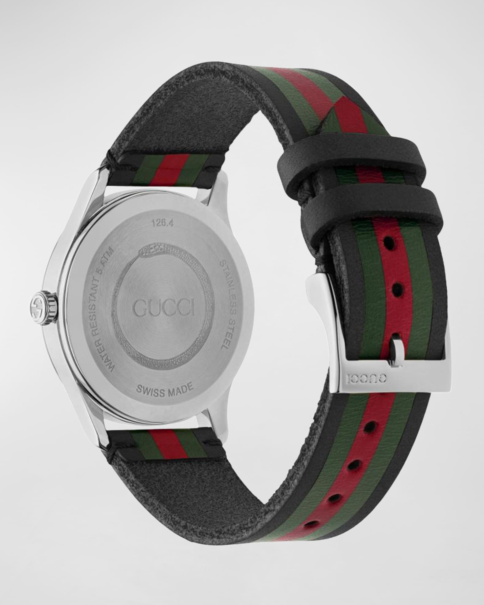 Gucci Men's Leather Web Watch | Neiman Marcus