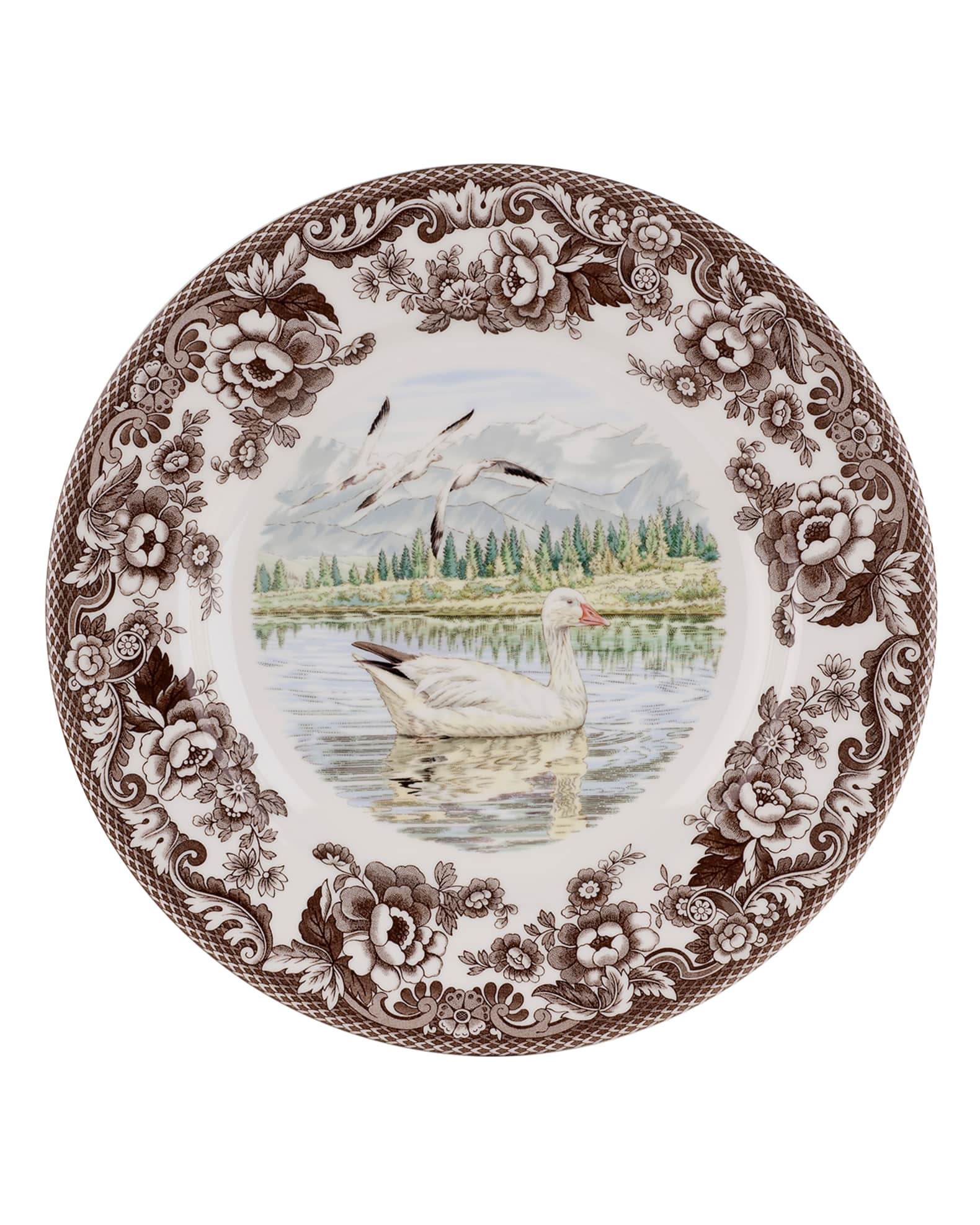 Spode Woodland Snow Goose Dinner Plate | Neiman Marcus