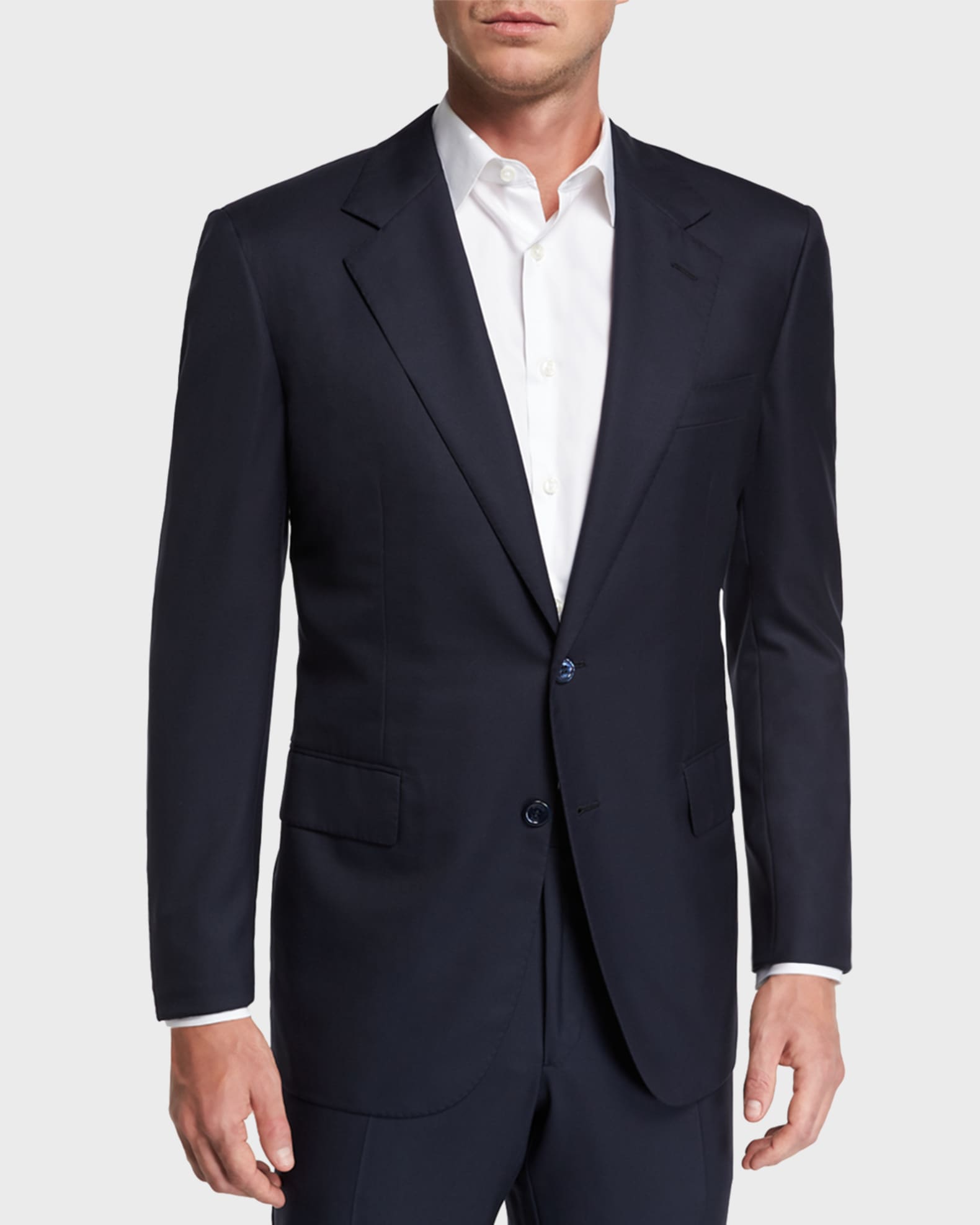 Stefano Ricci Men's Solid Wool Two-Piece Suit | Neiman Marcus