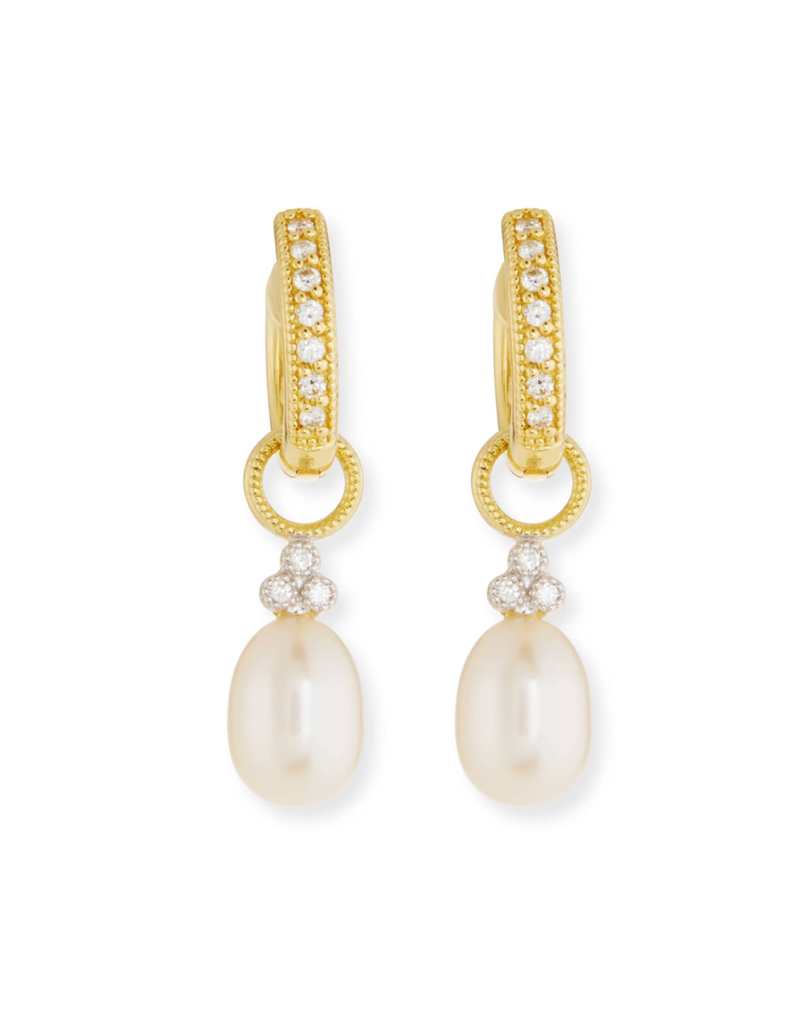 Jude Frances 18k Gold Provence Pearl Briolette Earring Charms | Neiman ...