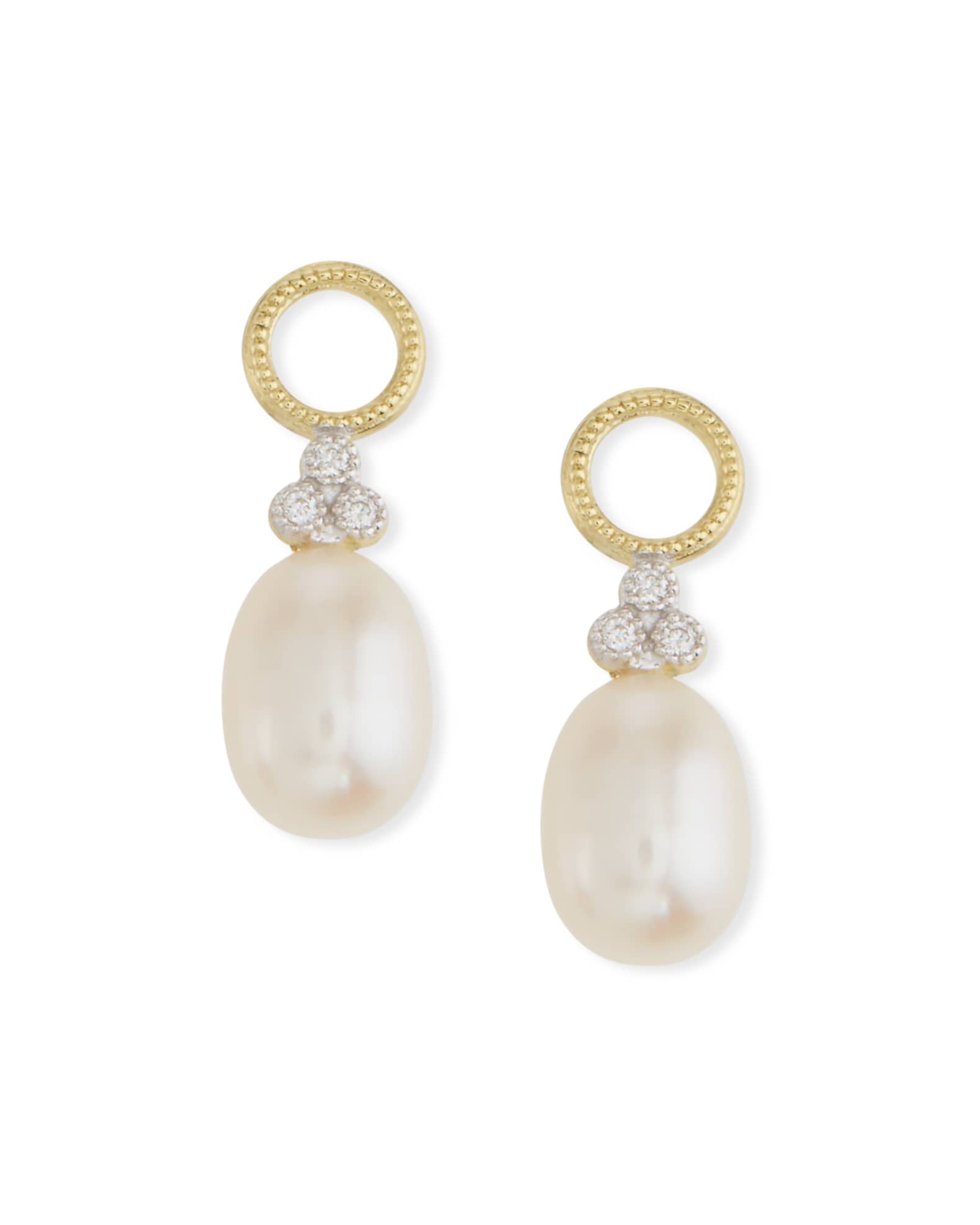 Jude Frances 18k Gold Provence Pearl Briolette Earring Charms | Neiman ...