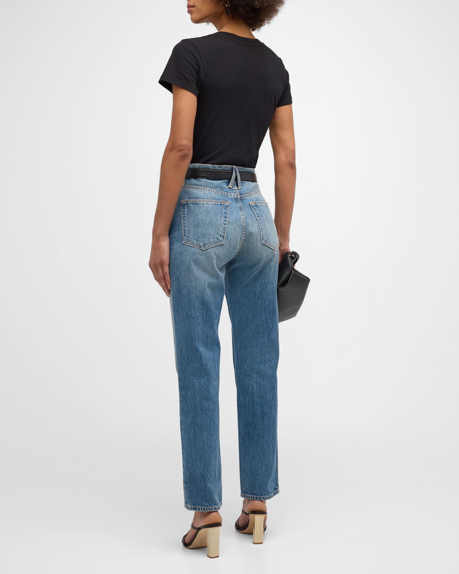 L'Agence Becca V-Neck Short-Sleeve Tee | Neiman Marcus