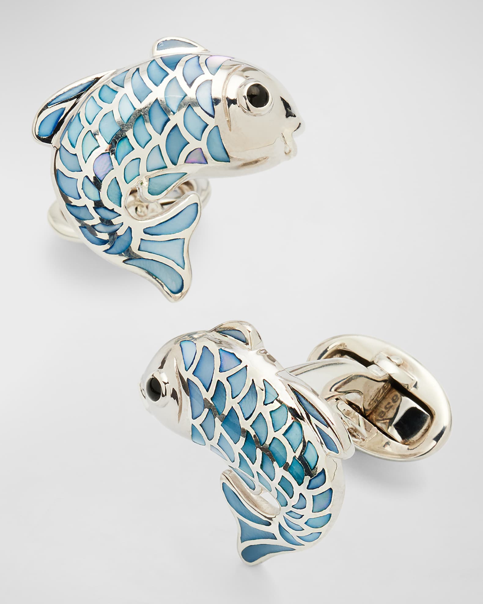 Jan Leslie Men's Koi Fish Mother-of-Pearl Cufflinks | Neiman Marcus
