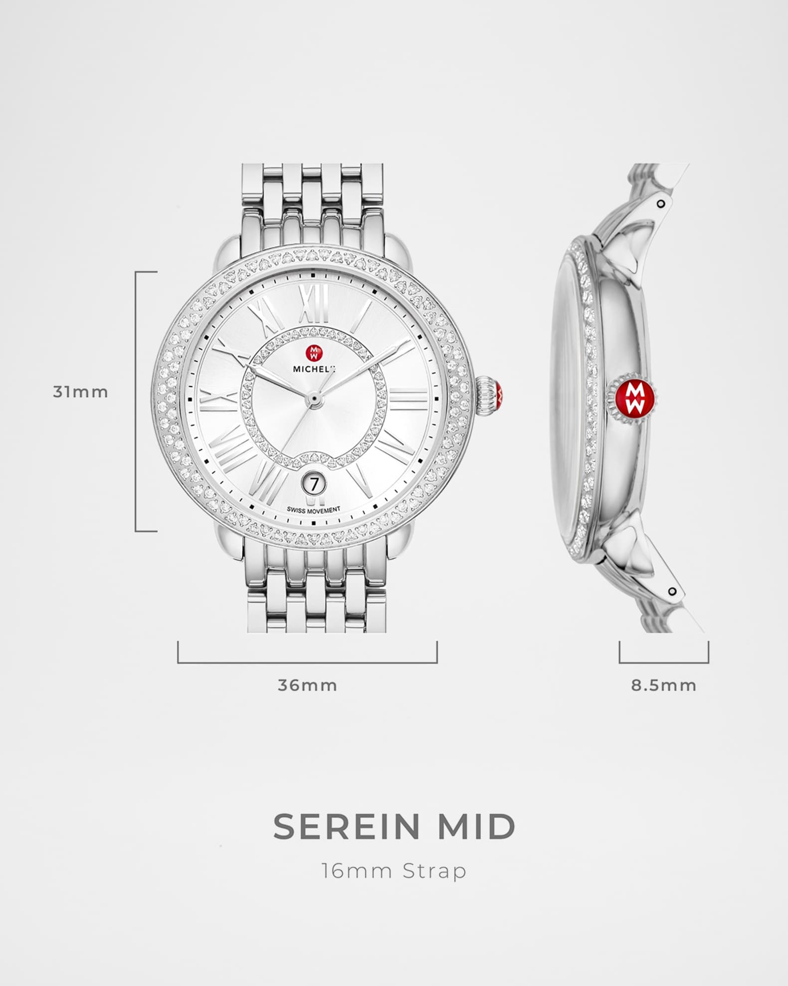 MICHELE Serein Mid Two-Tone Diamond Watch | Neiman Marcus