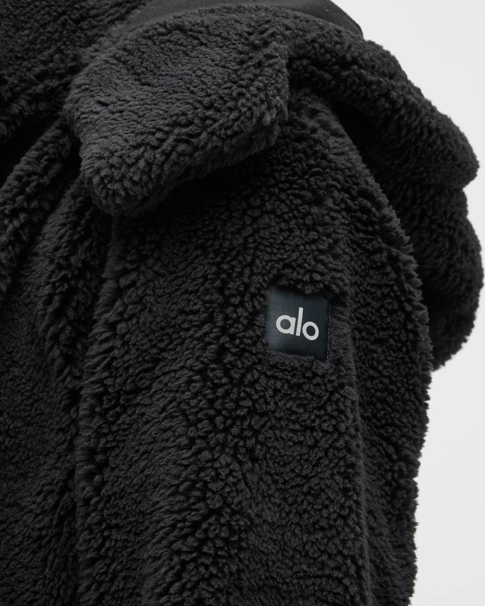 Alo Yoga Foxy Sherpa Hooded Active Jacket | Neiman Marcus