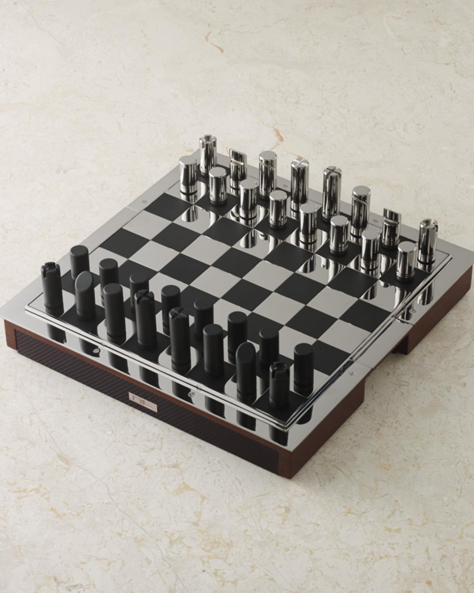 Ralph Lauren Home Sutton Carbon Fiber Chess Set | Neiman Marcus