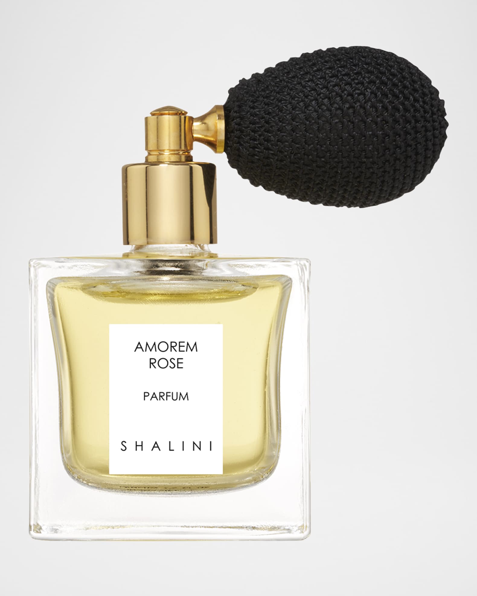 Shalini Parfum Amorem Rose Cubique Glass Bottle with Black Bulb ...
