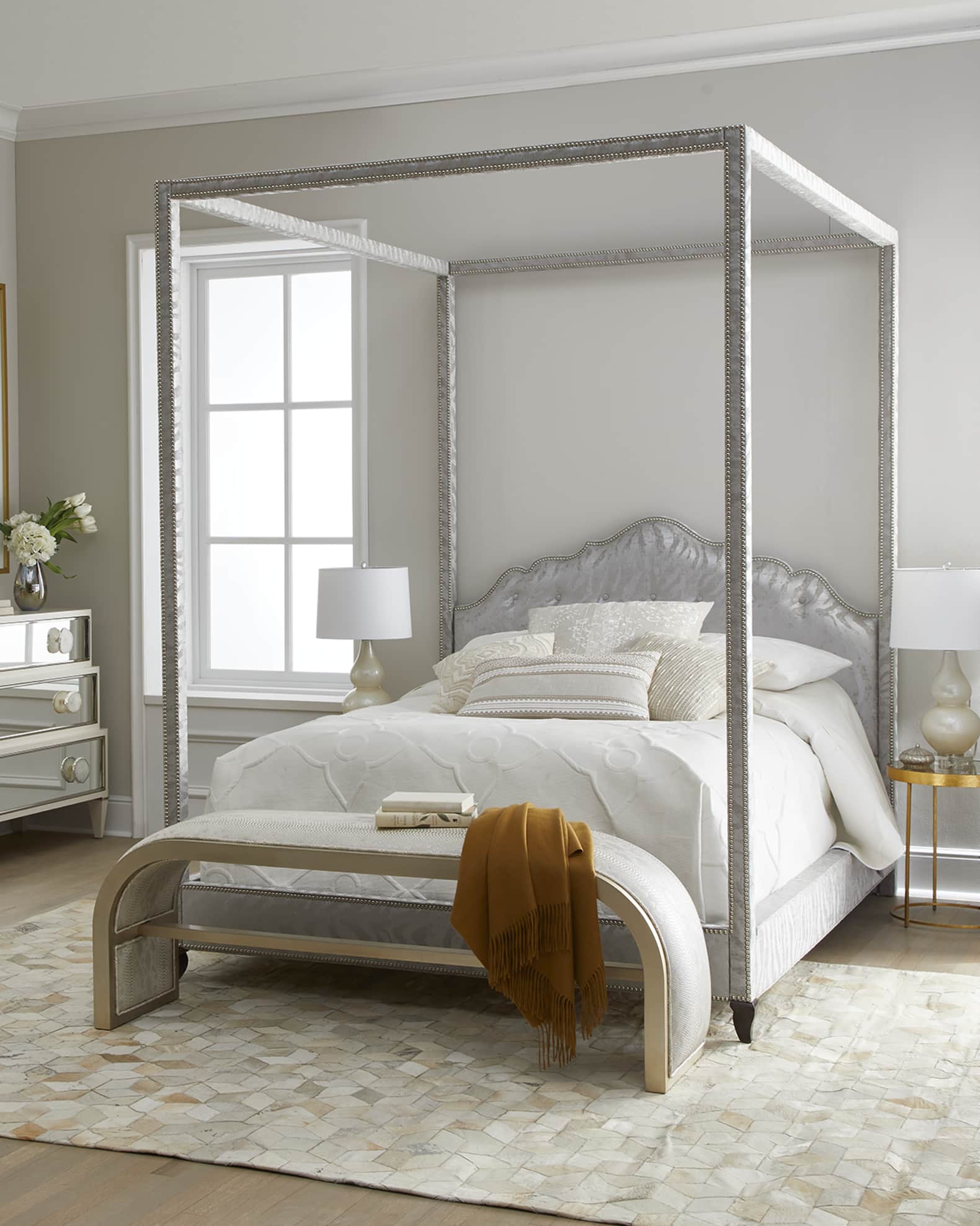 Athena Zebra Bed Collection | Neiman Marcus
