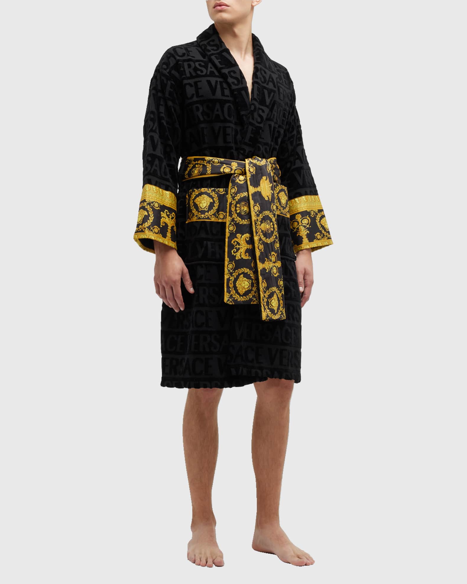 Versace Unisex Barocco Sleeve Robe | Neiman Marcus