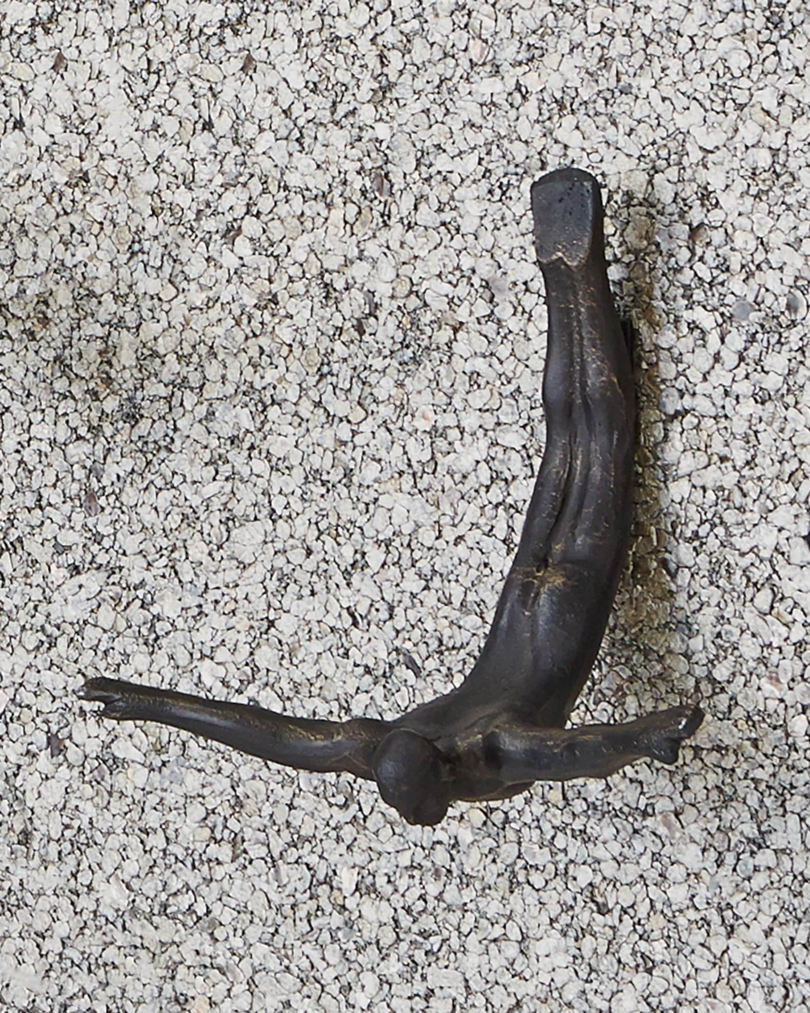 Global Views Wall Diver Statue, Bronze | Neiman Marcus