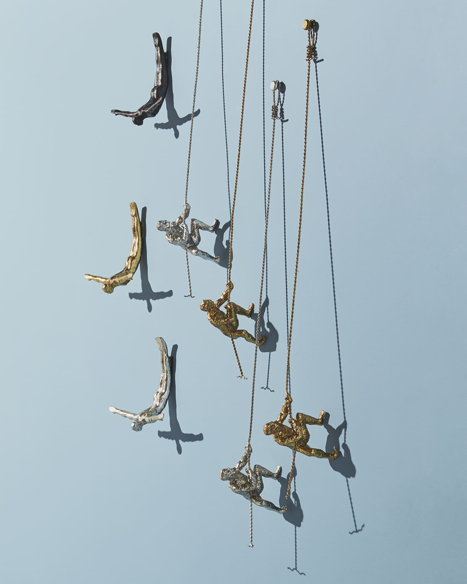 Global Views Wall Diver Statue, Bronze | Neiman Marcus