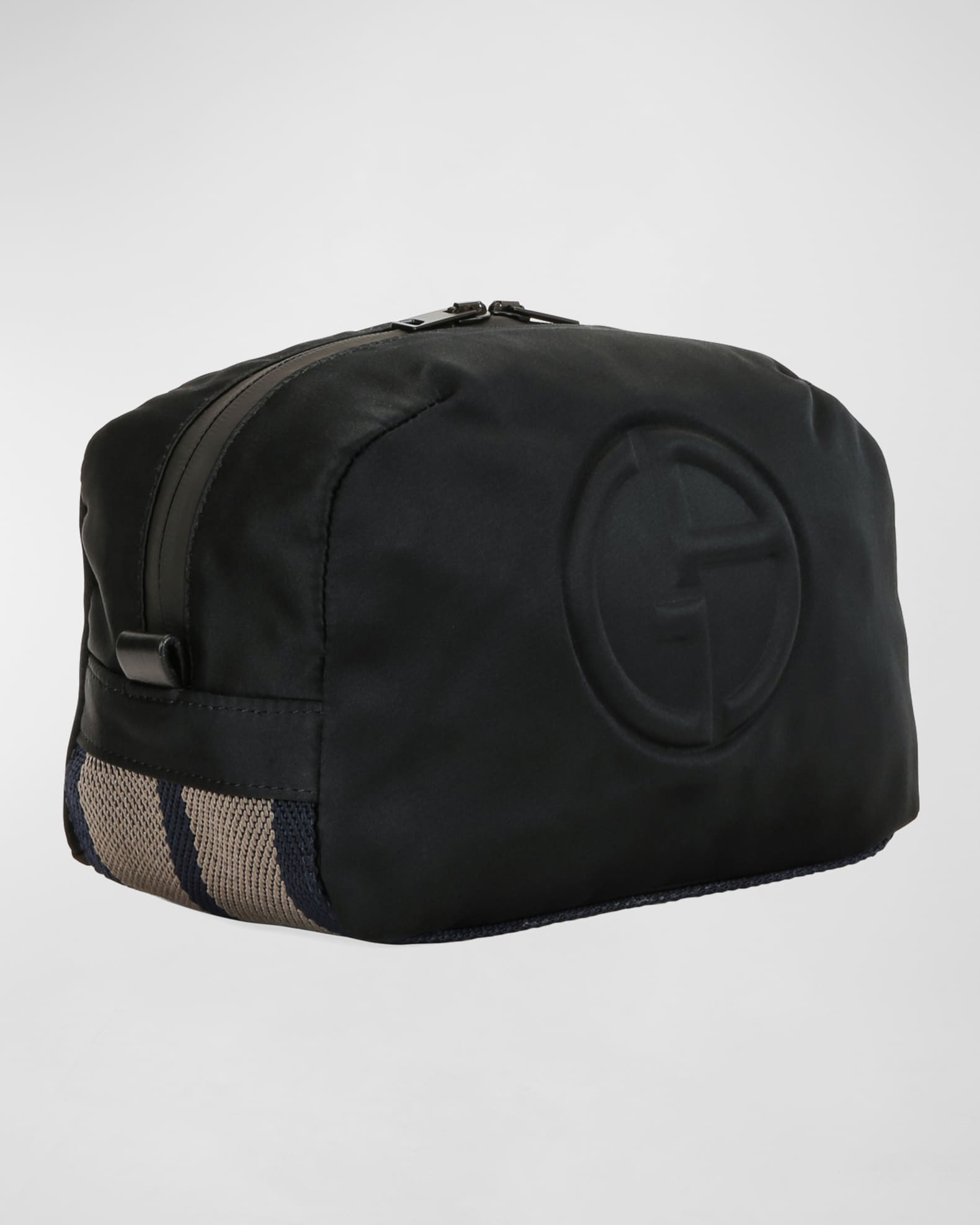 Giorgio Armani Men's Logo-Embossed Nylon Pouch | Neiman Marcus