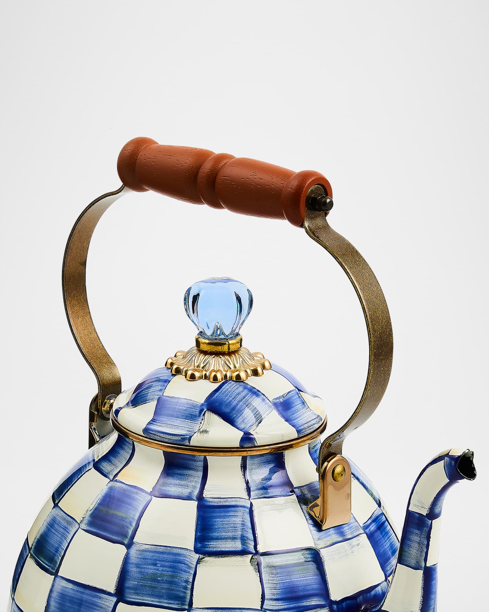 MacKenzie-Childs Royal Check 3-Quart Tea Kettle | Neiman Marcus