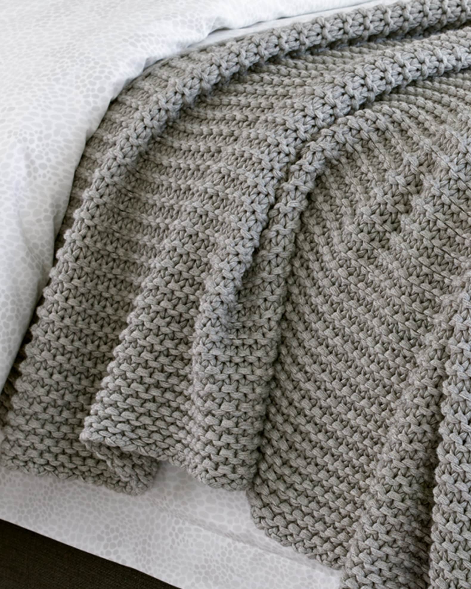 Matouk Orla Cotton-Wool Throw Blanket | Neiman Marcus