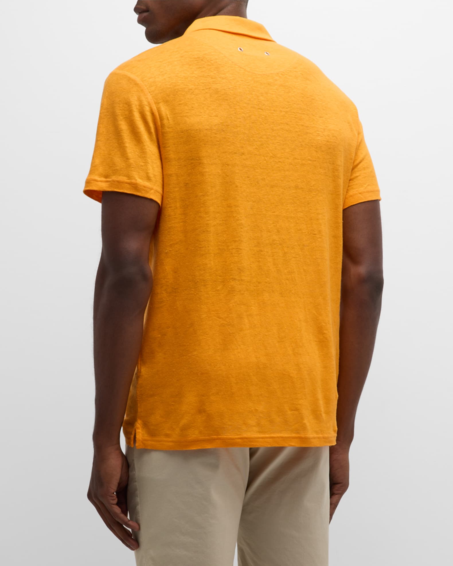 Vilebrequin Men's Pyramid Linen Polo Shirt | Neiman Marcus