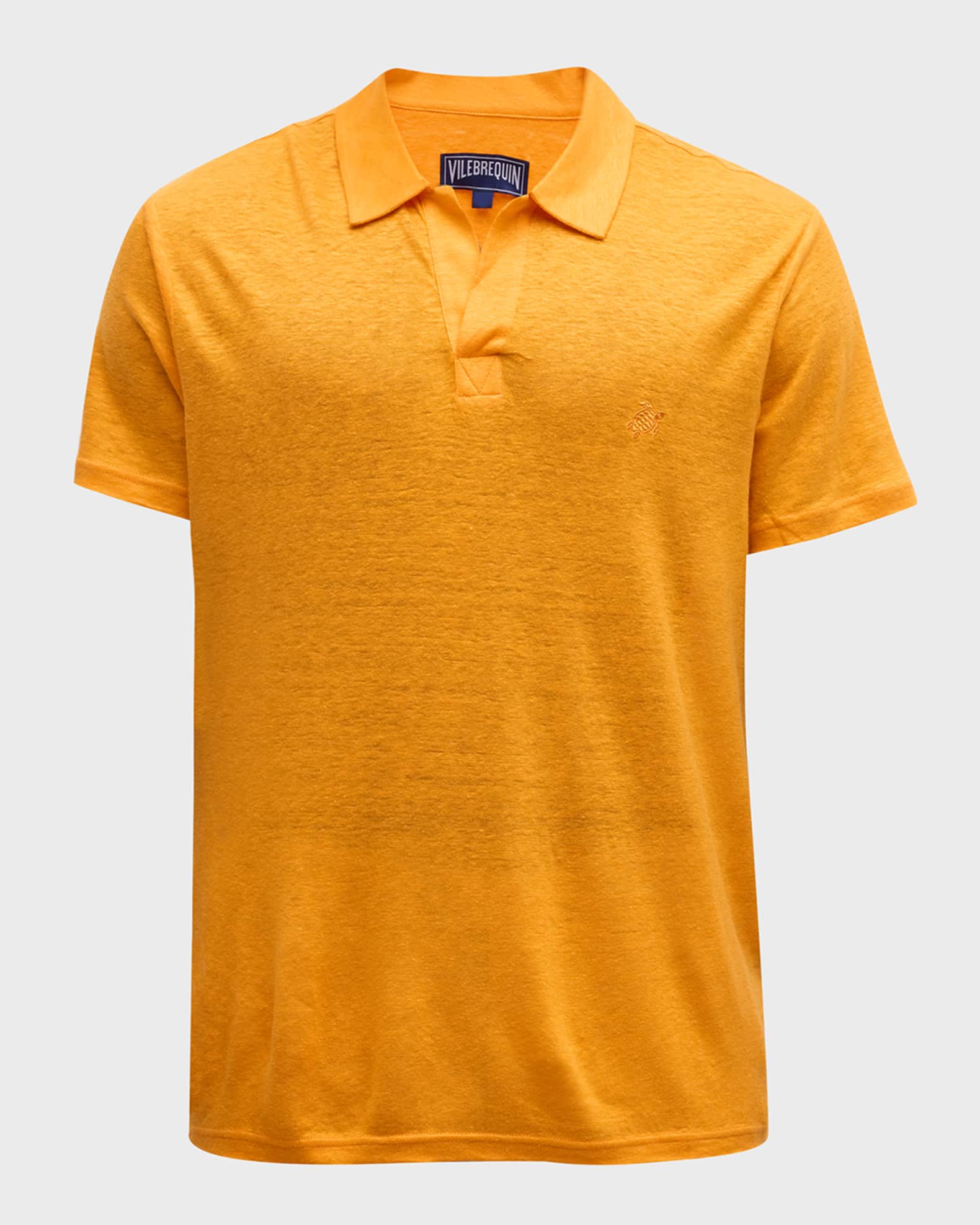 Vilebrequin Men's Pyramid Linen Polo Shirt | Neiman Marcus
