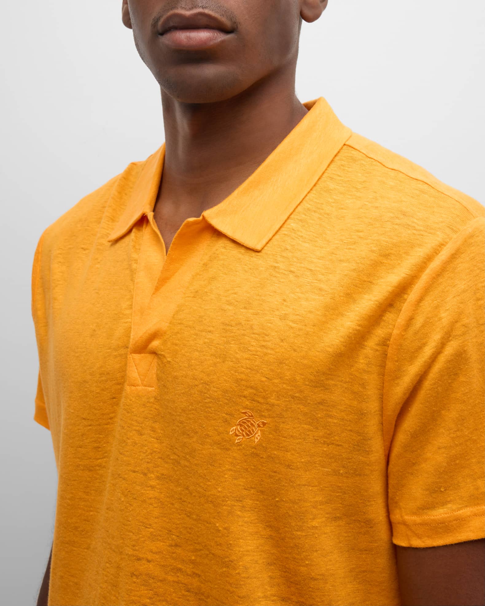 Vilebrequin Men's Pyramid Linen Polo Shirt | Neiman Marcus