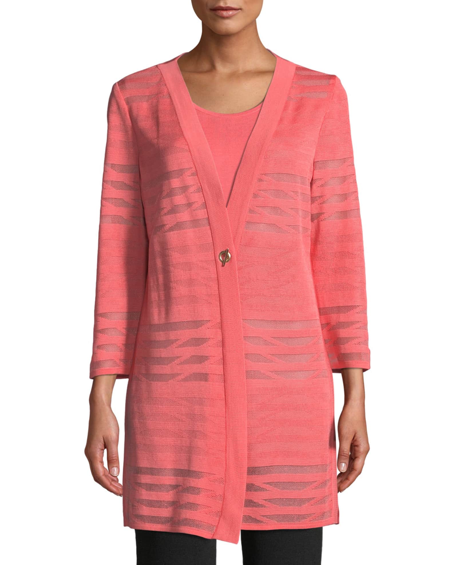 Subtle Striped Long Jacket and Matching Items | Neiman Marcus