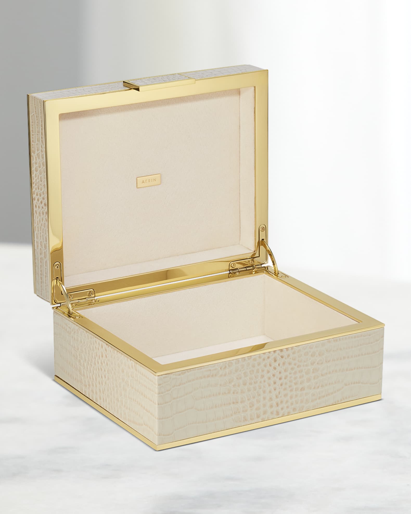 AERIN Classic Croc Small Jewelry Box | Neiman Marcus