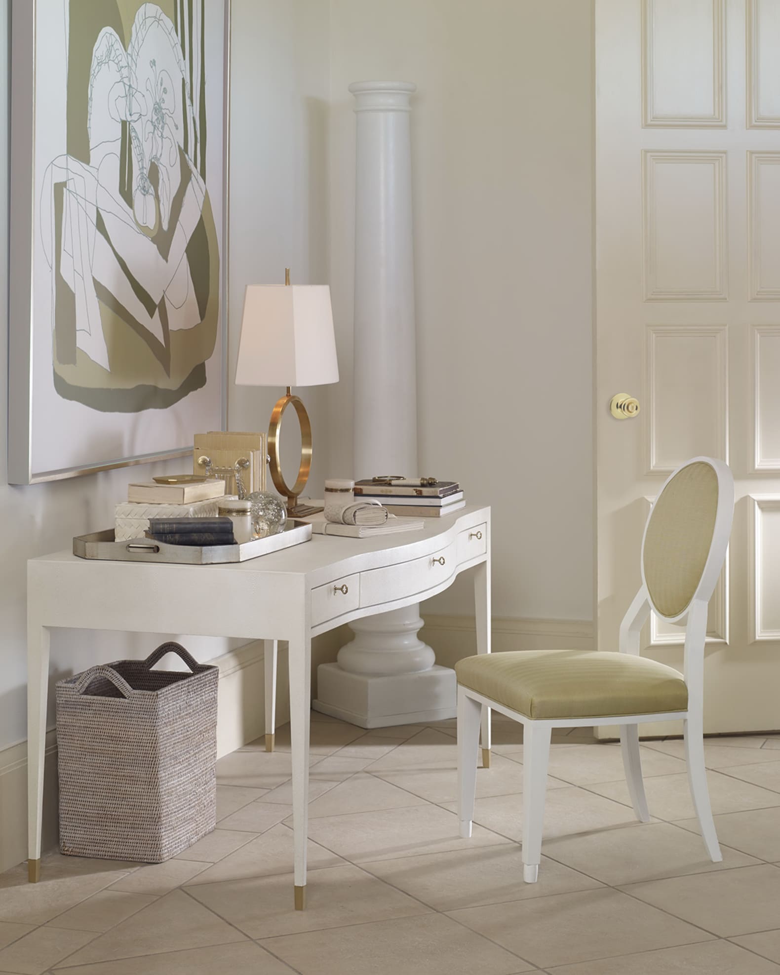 Century Furniture Monroe Faux-Shagreen Writing Desk | Neiman Marcus