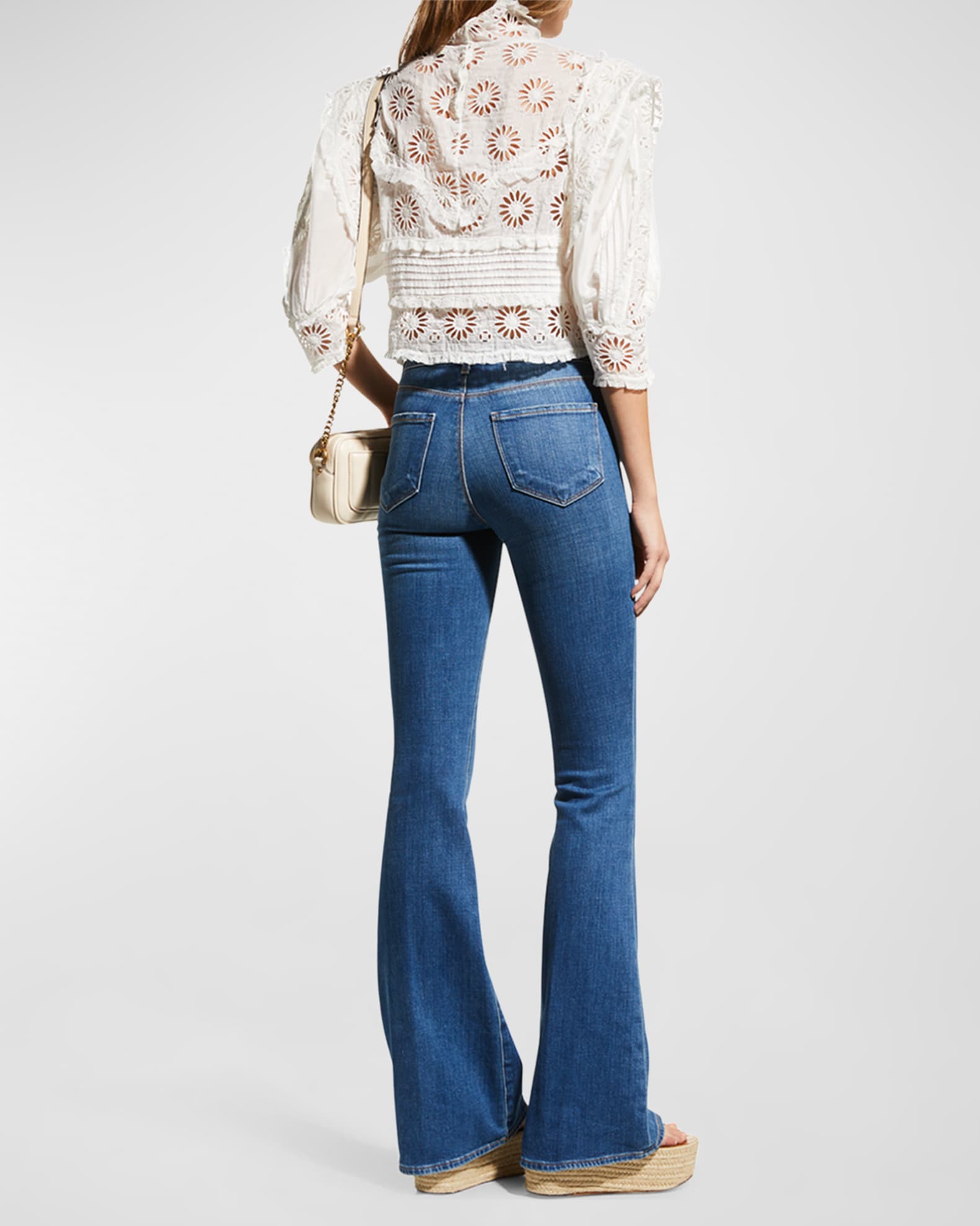 L'Agence Bell High-Rise Flare Jeans | Neiman Marcus