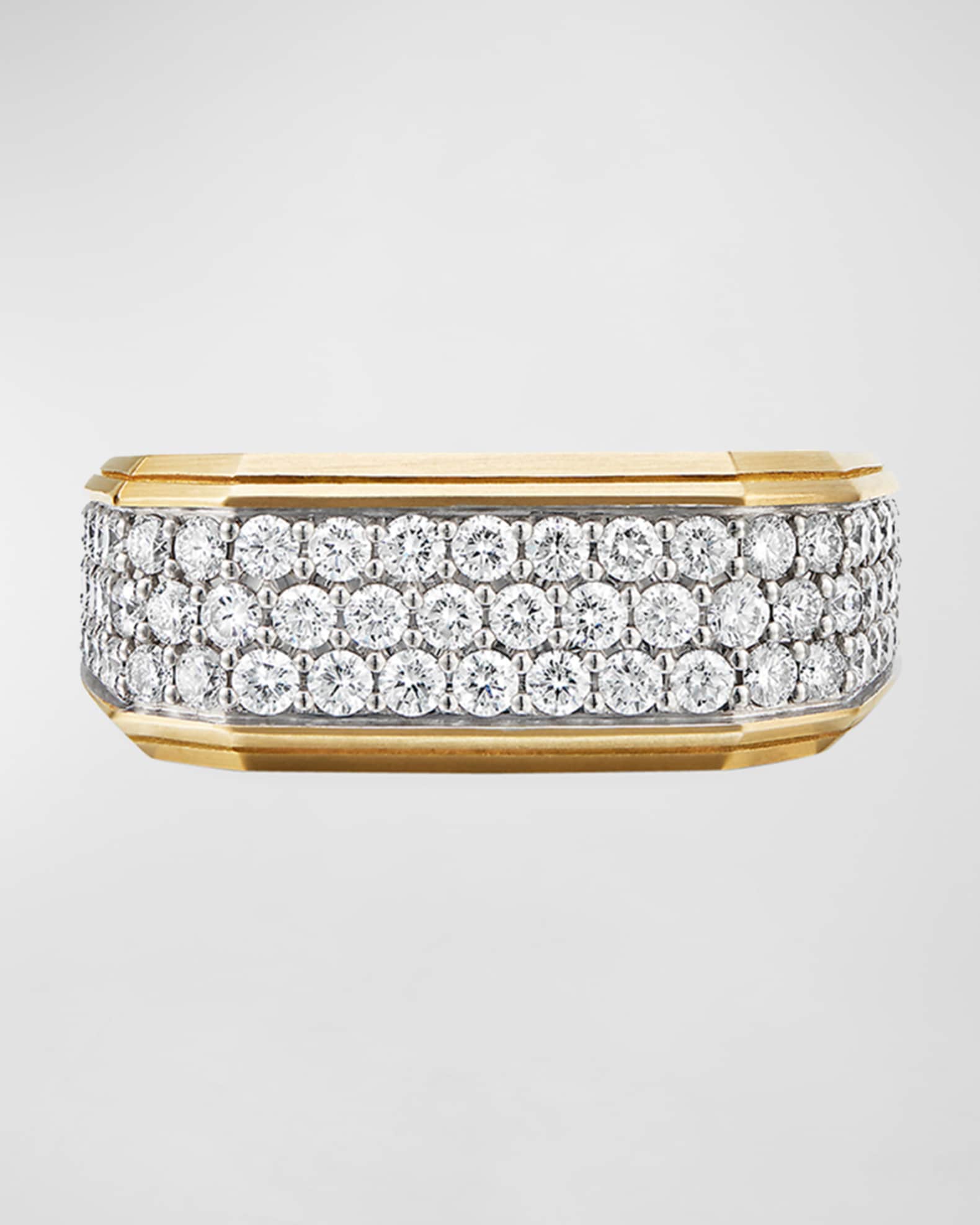 David Yurman Men's Pave Wide Roman Signet Ring | Neiman Marcus