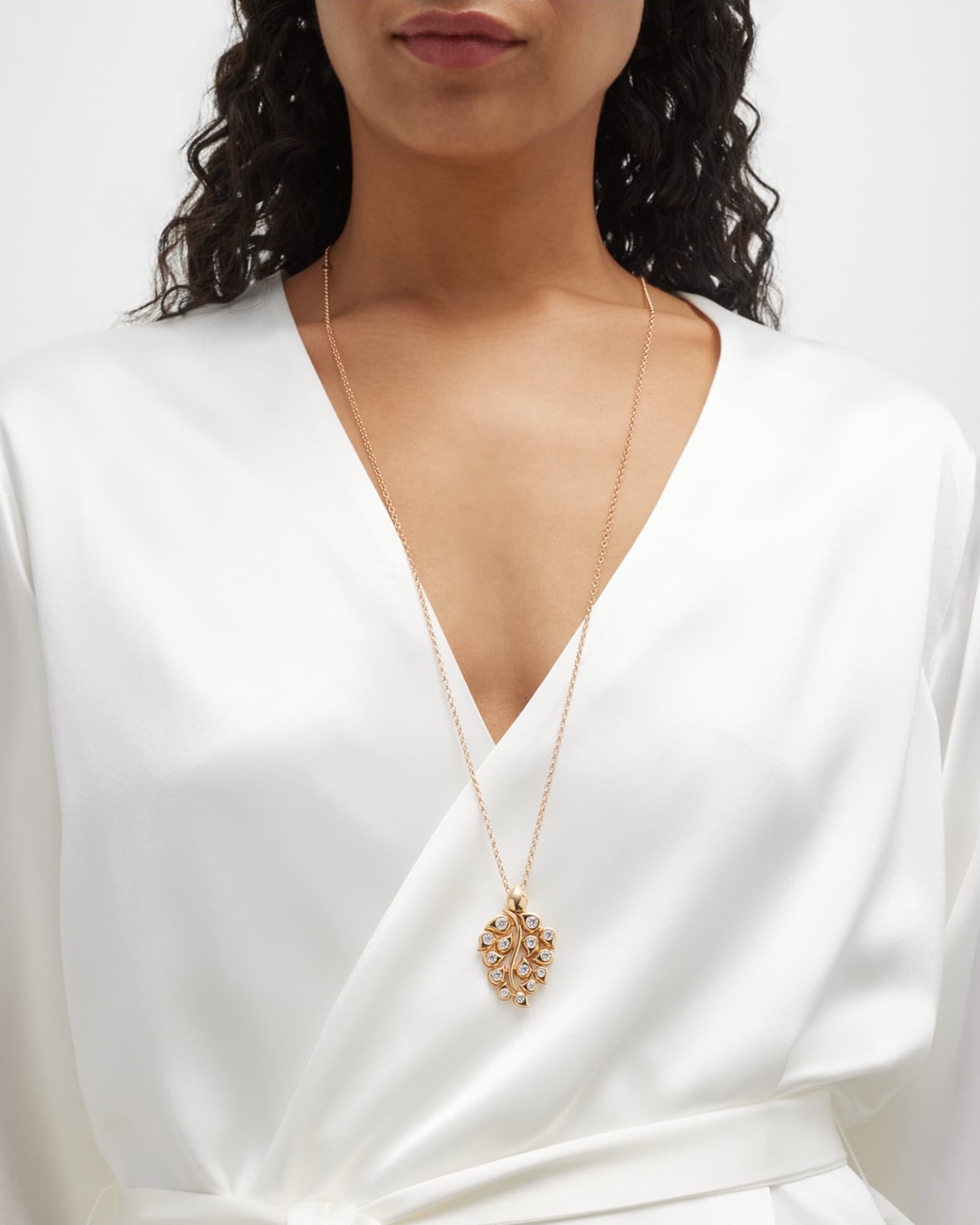 Tamara Comolli 18K Rose Gold Diamond Snowflake Pendant | Neiman Marcus