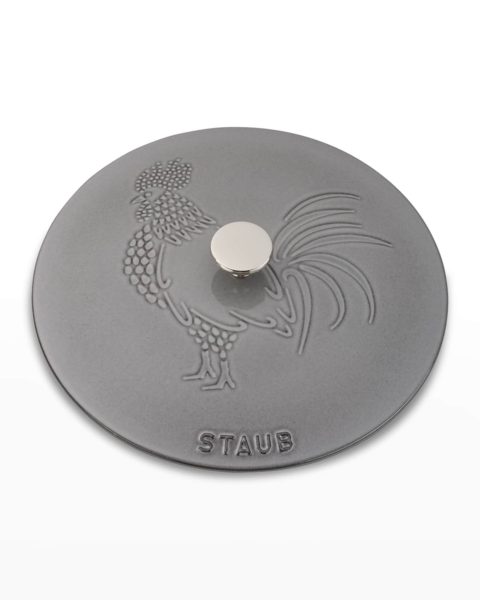 Staub 3.75-Qt. Essential French Oven Rooster with Lid, Graphite Grey ...