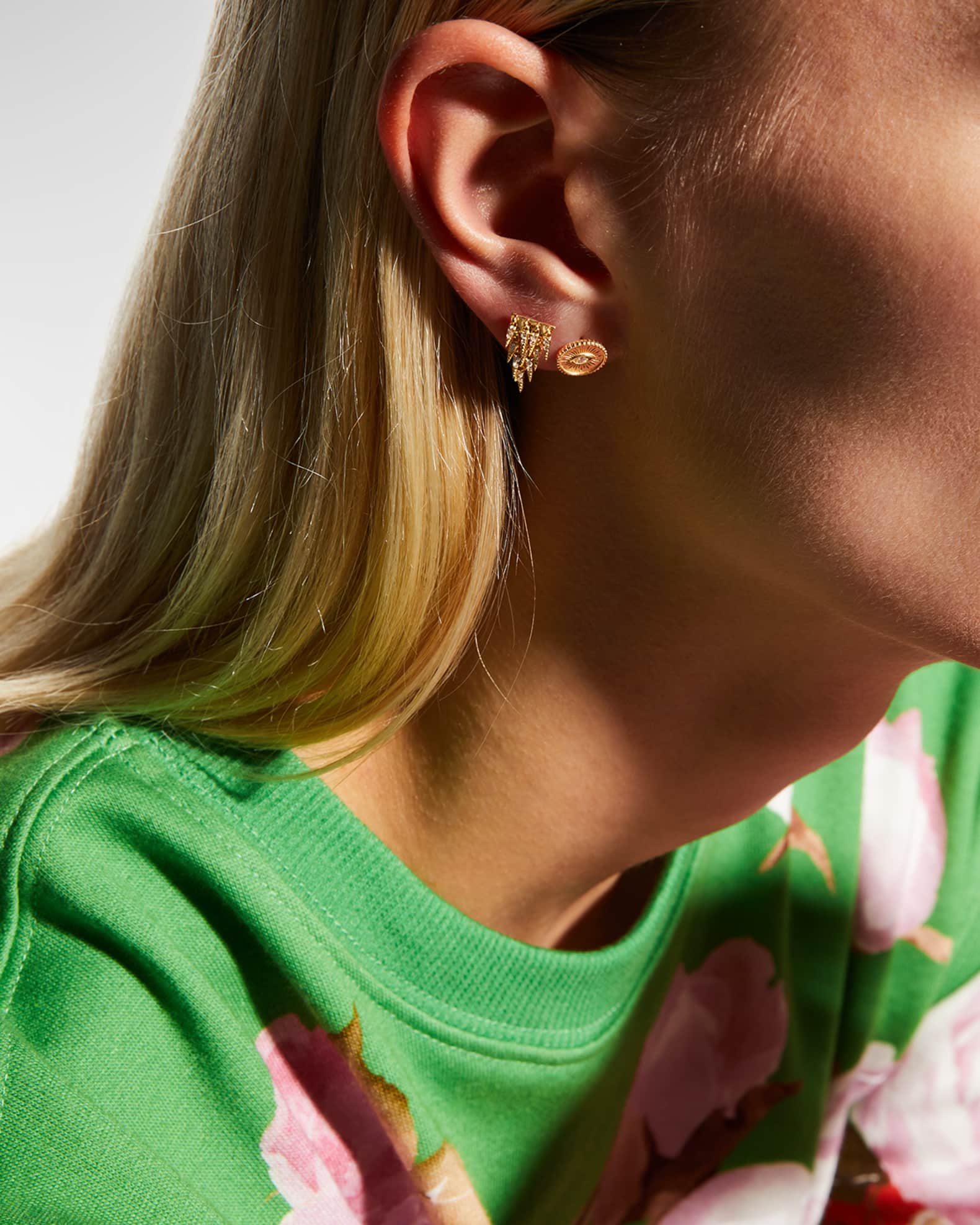 Sydney Evan 14k Diamond Cascade Fringe Earrings | Neiman Marcus