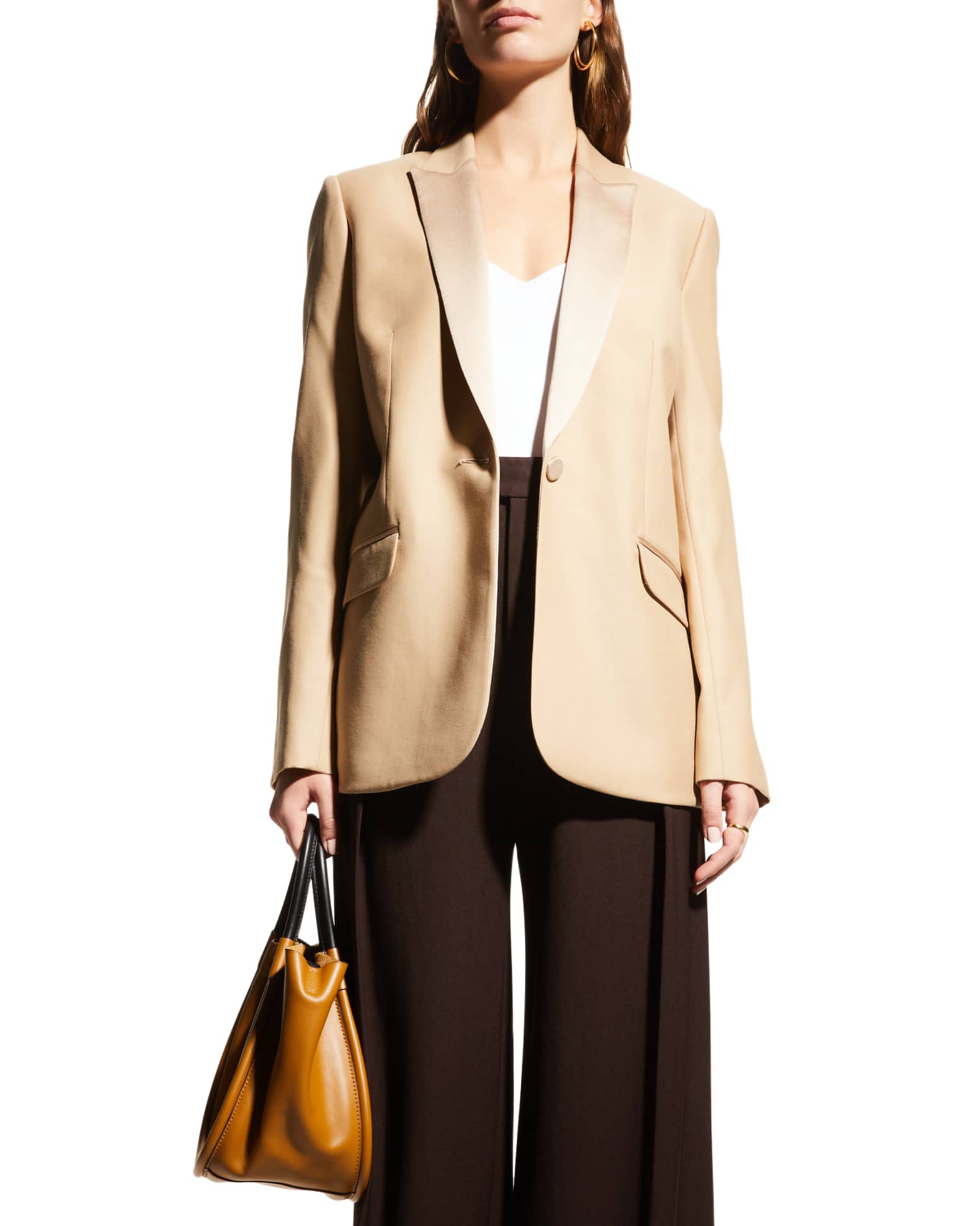 Pallas Paris One-Button Wool Jacket | Neiman Marcus