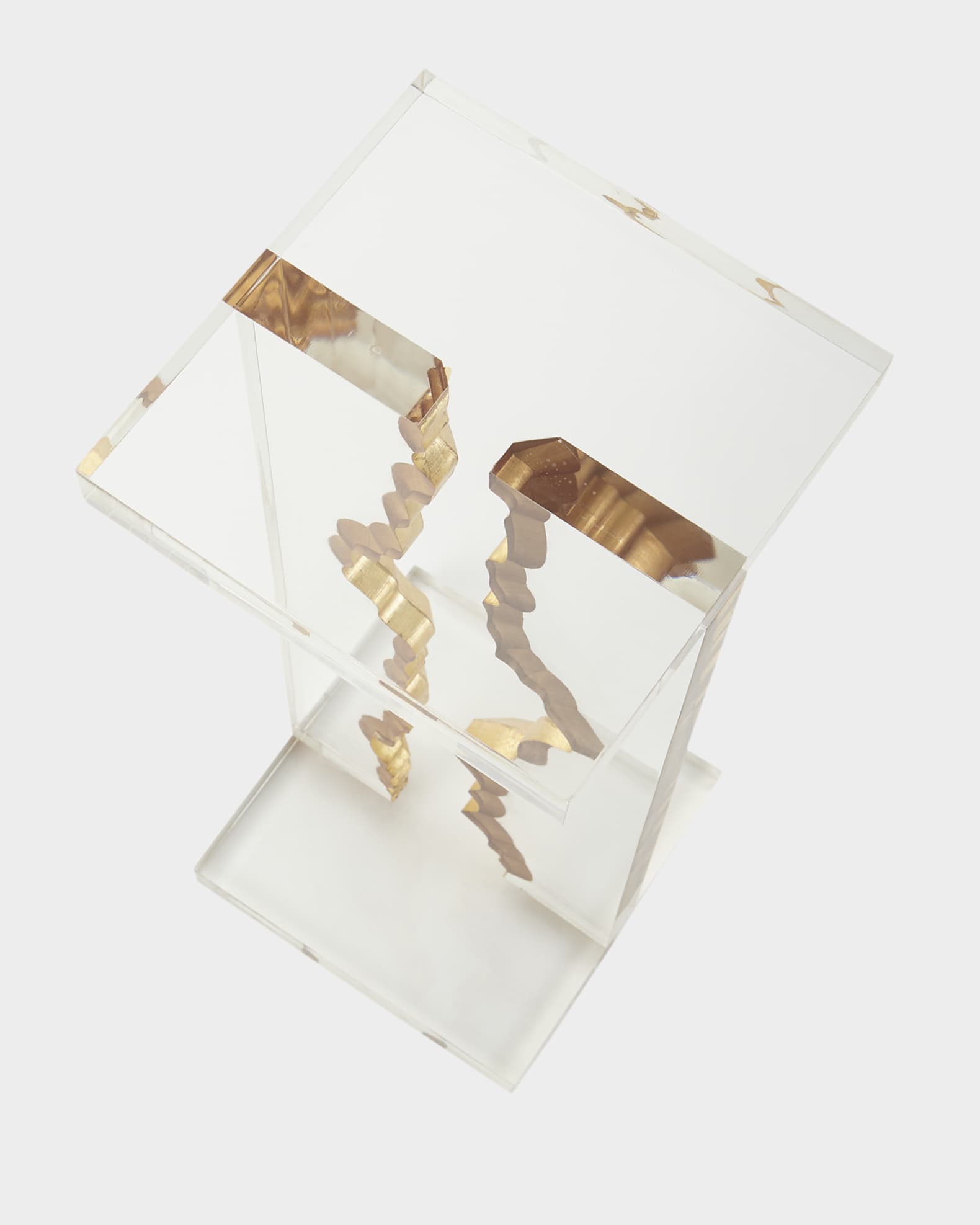 John-Richard Collection Gold Landscape Martini Table | Neiman Marcus