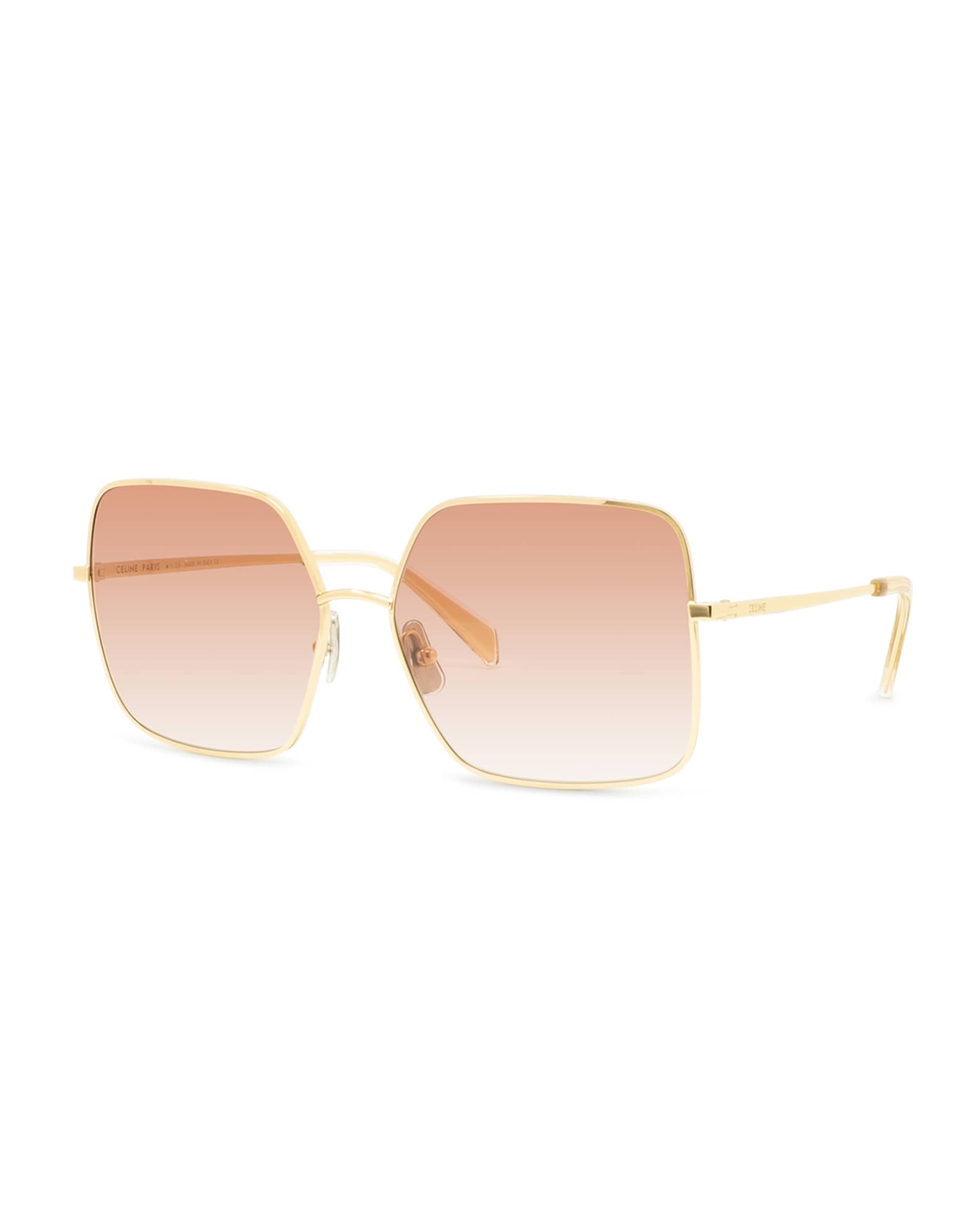 Celine Square Gradient Metal Sunglasses | Neiman Marcus